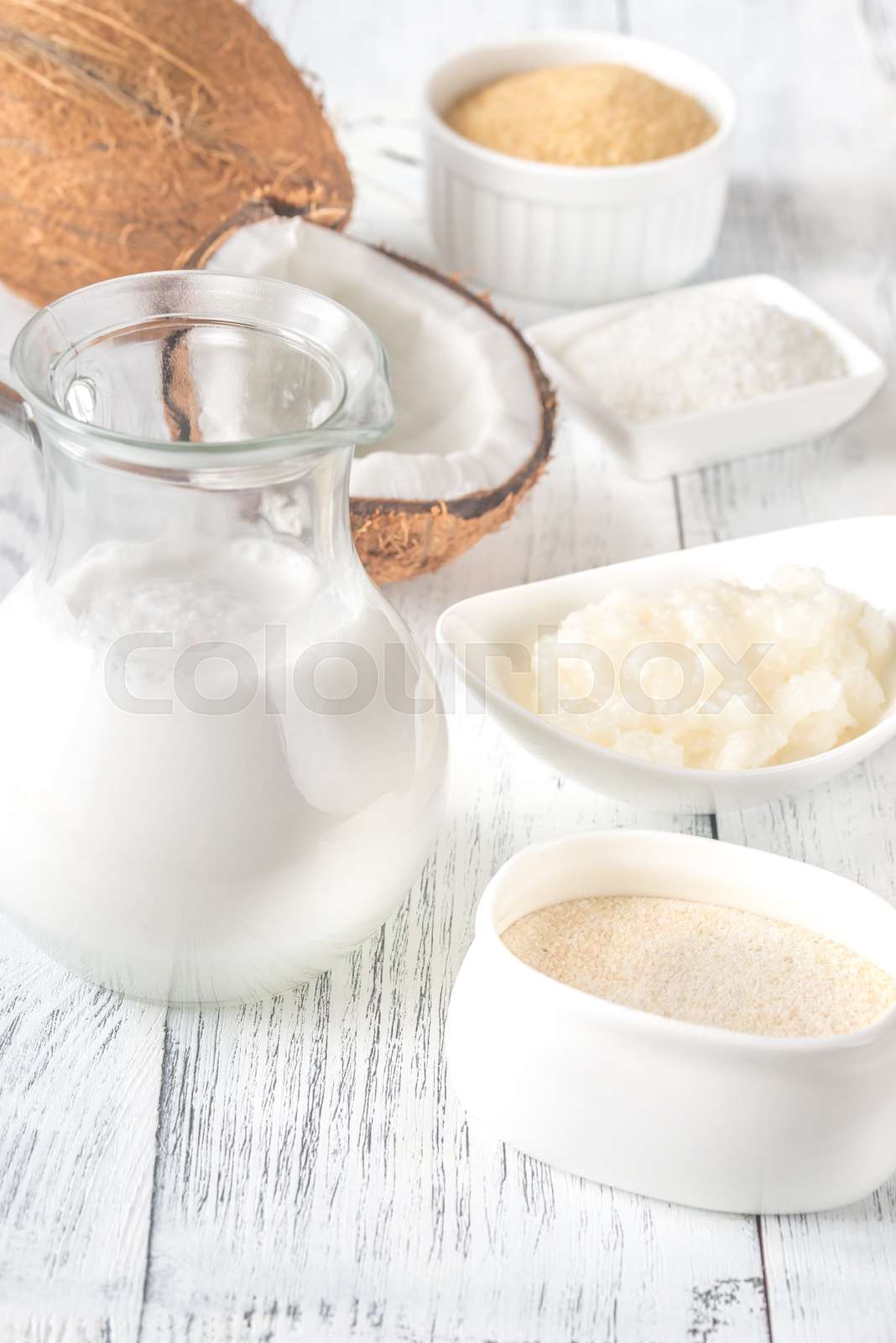 Assortment of coconut food | Stock image | Colourbox