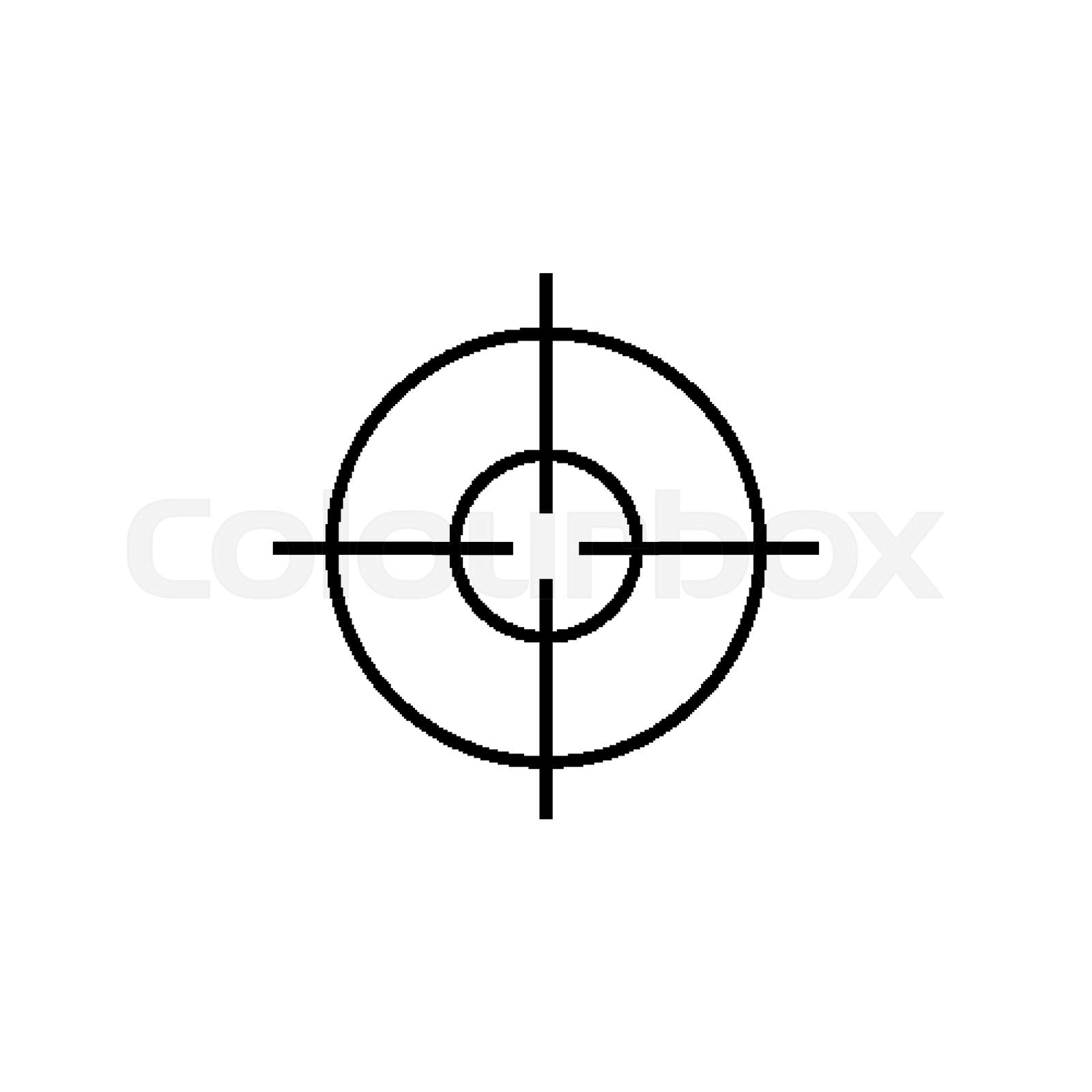 Military sniper rifle scope collimator sight icon. | Stock vector ...