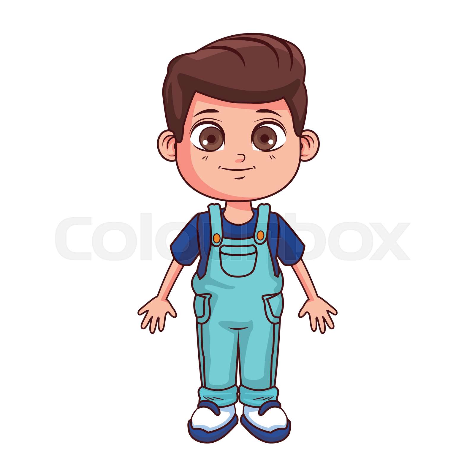 Cute boy cartoon | Stock vector | Colourbox