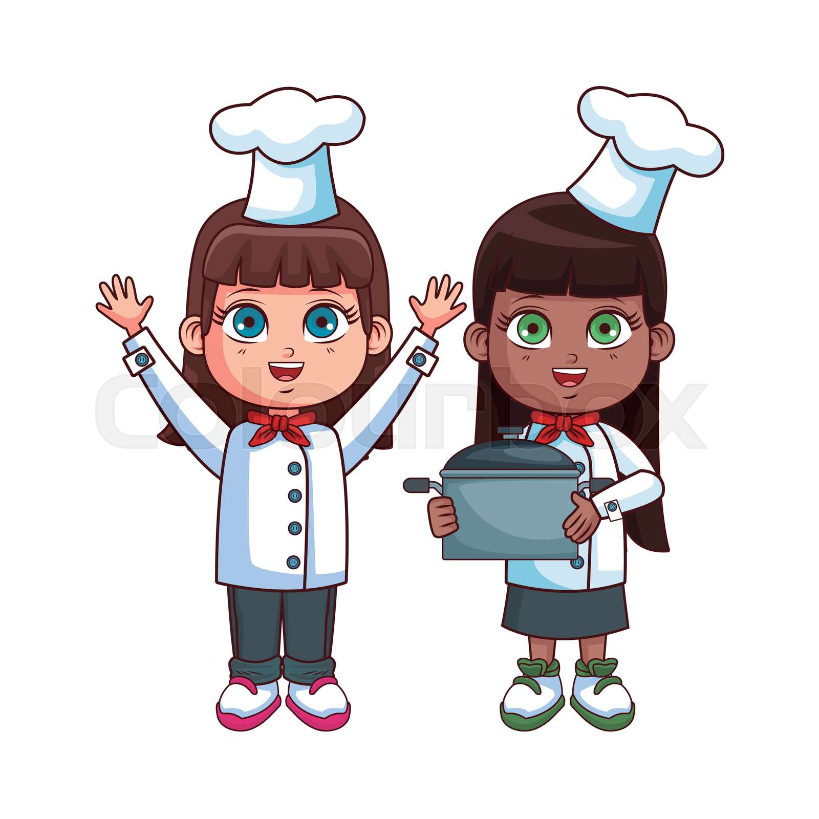 Chefs kids cartoon | Stock vector | Colourbox