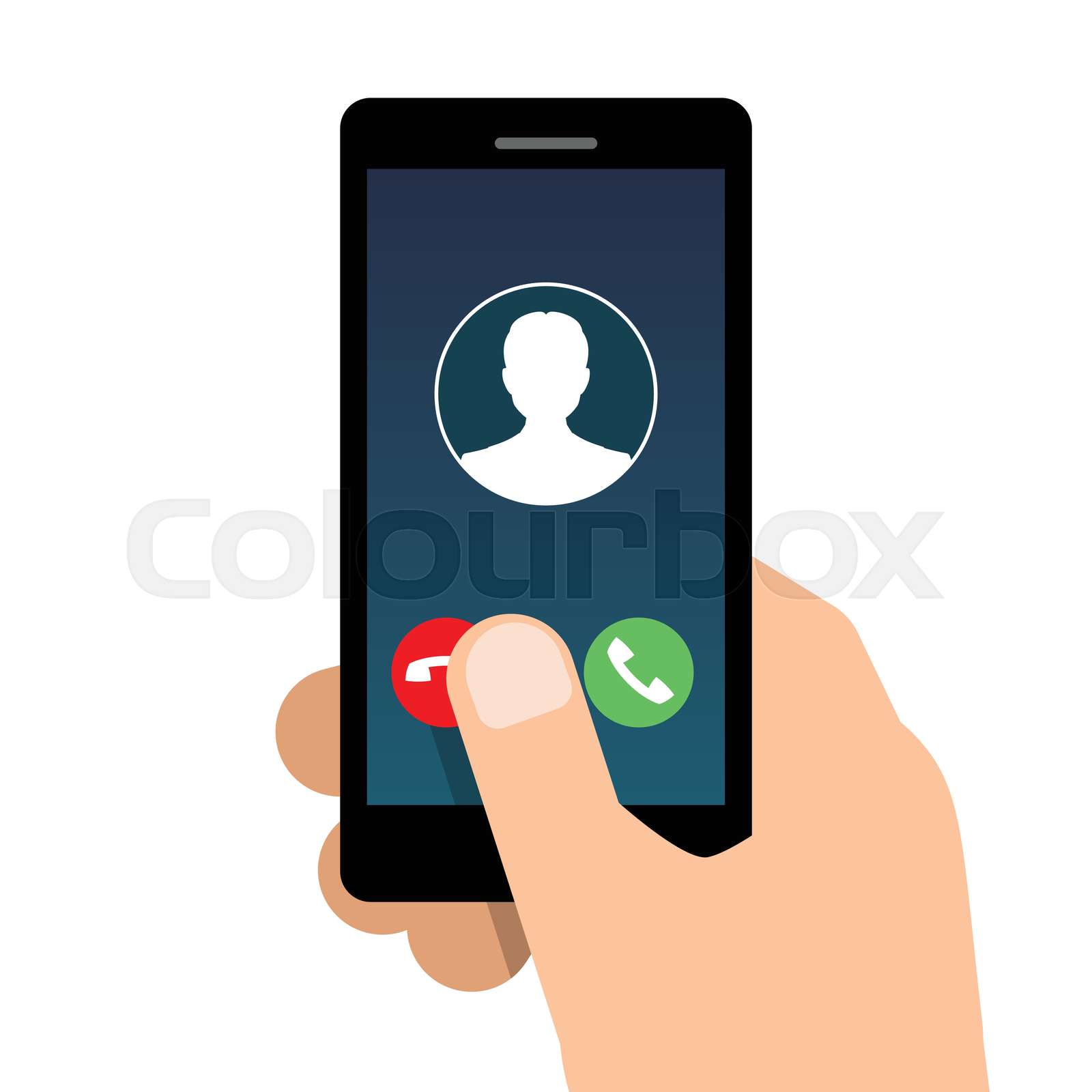 Incoming call on mobile phone. | Stock vector | Colourbox