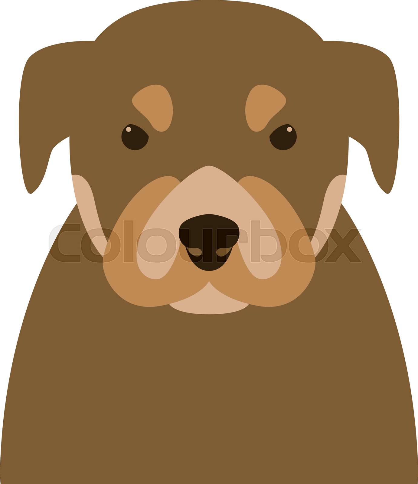 puppy face , vector | Stock vector | Colourbox