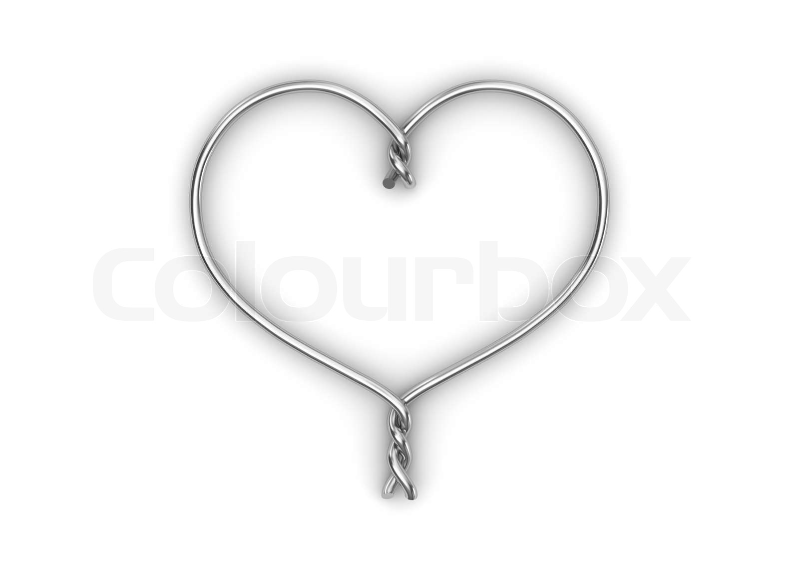 Wire heart love, valentine day series 3d isolated characters | Stock ...