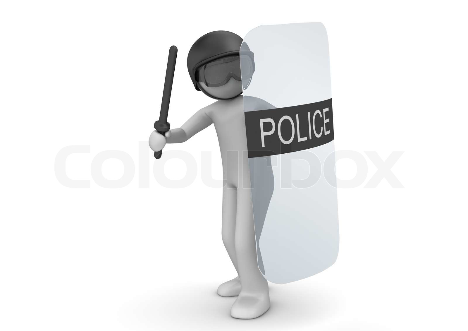 SWAT mit Schild | Stock Bild | Colourbox