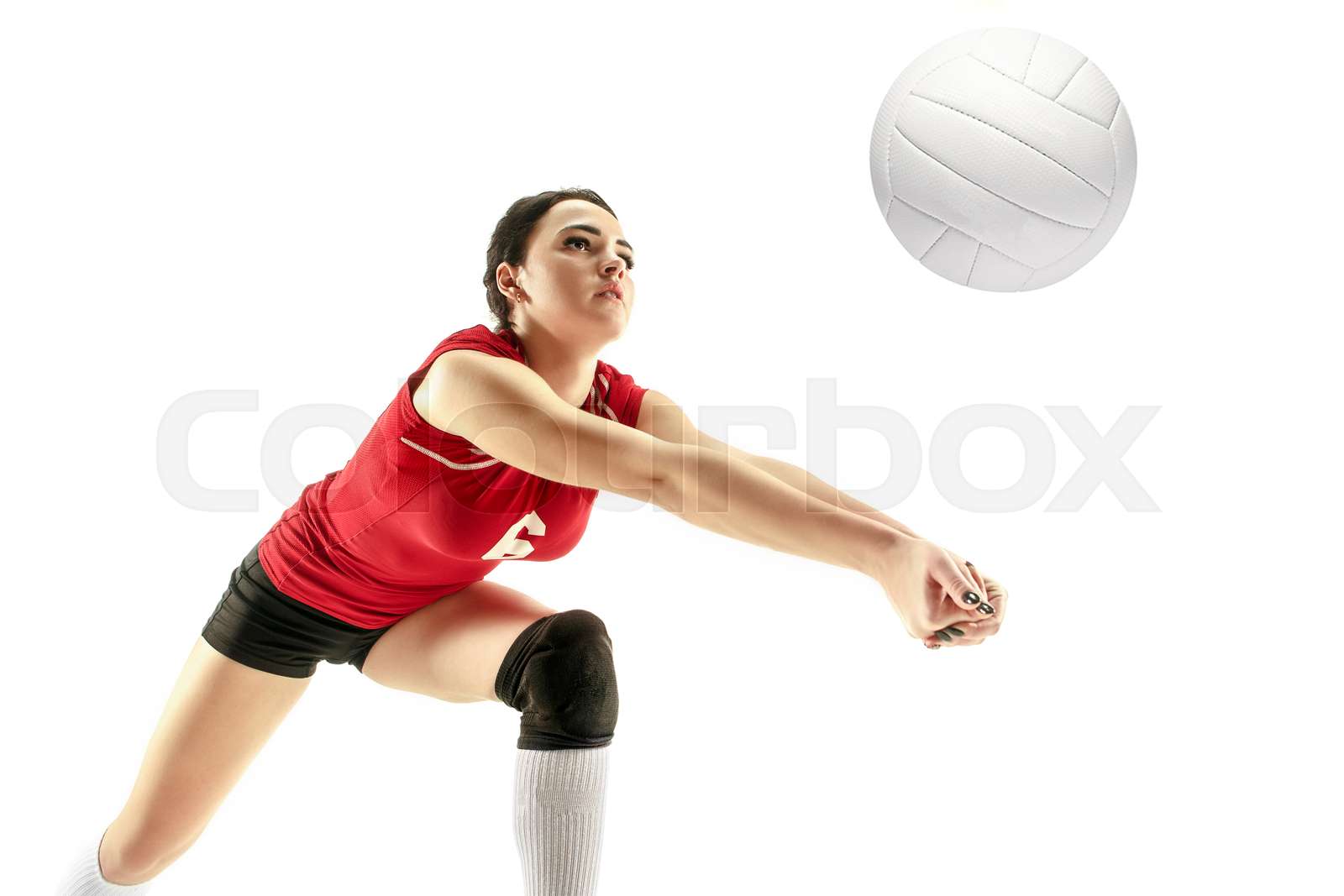 Female professional volleyball player isolated on white | Stock image ...