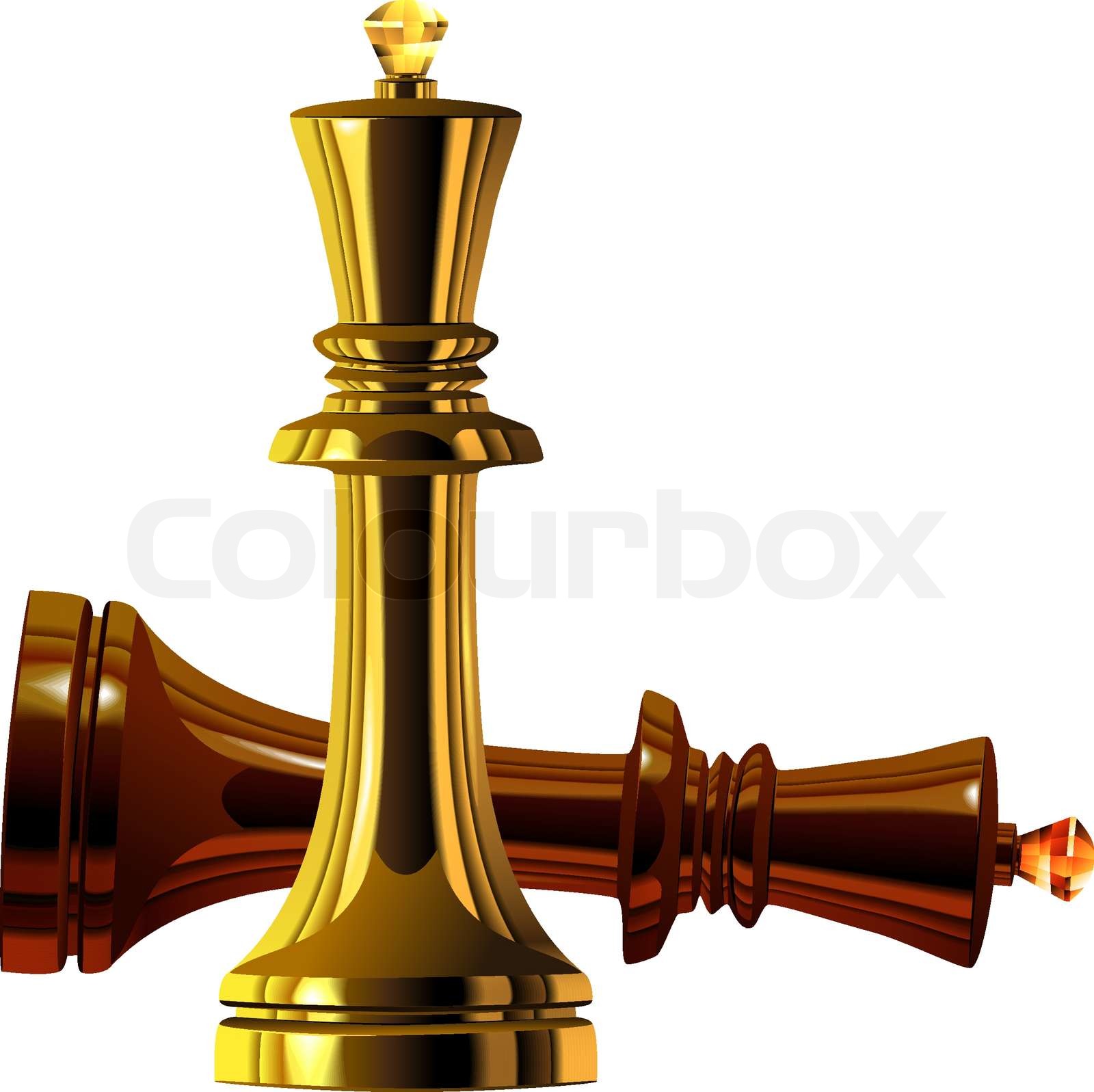 vector of the chess victory of white over black king | Stock vector ...