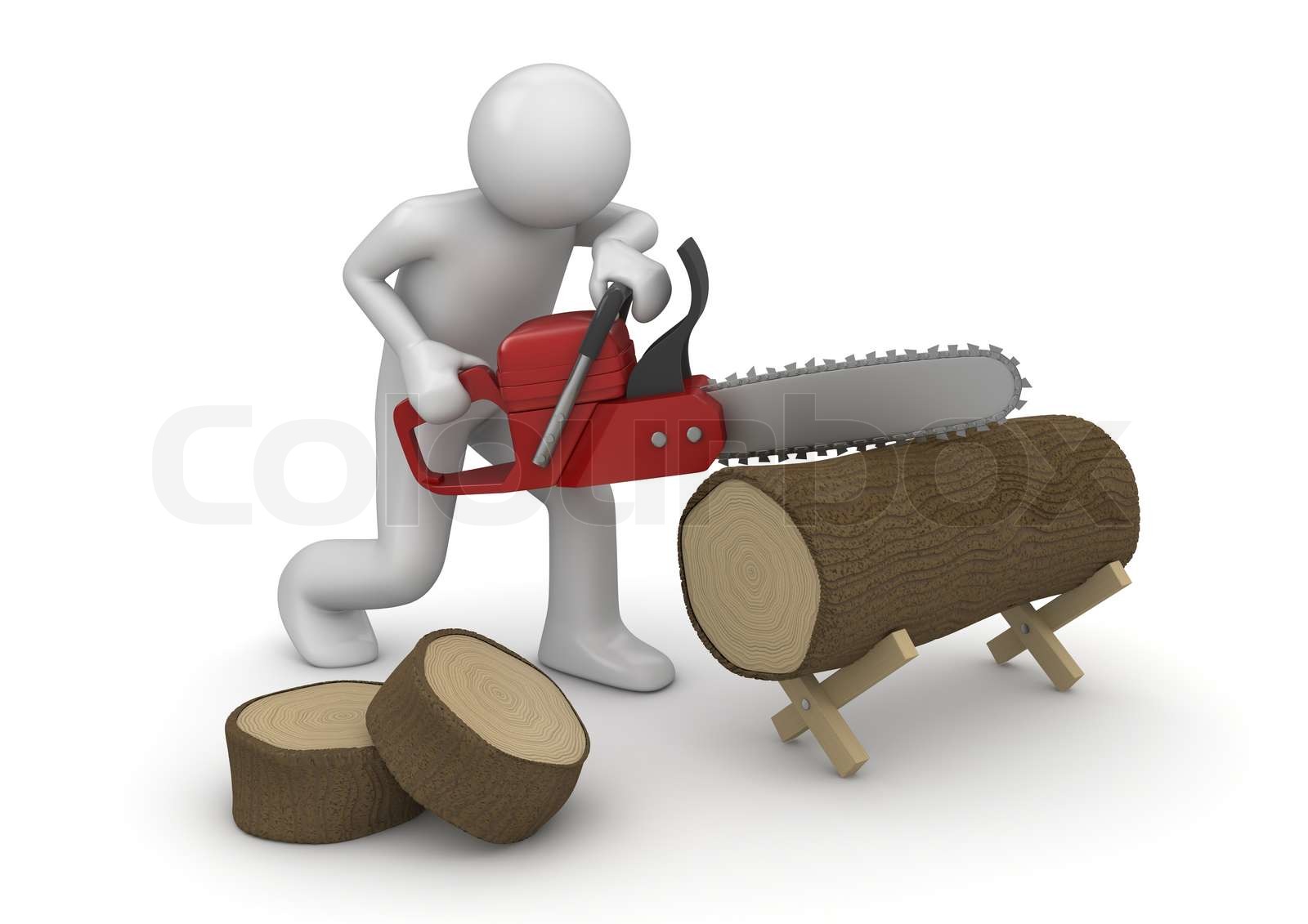 Woodcutter at work | Stock image | Colourbox