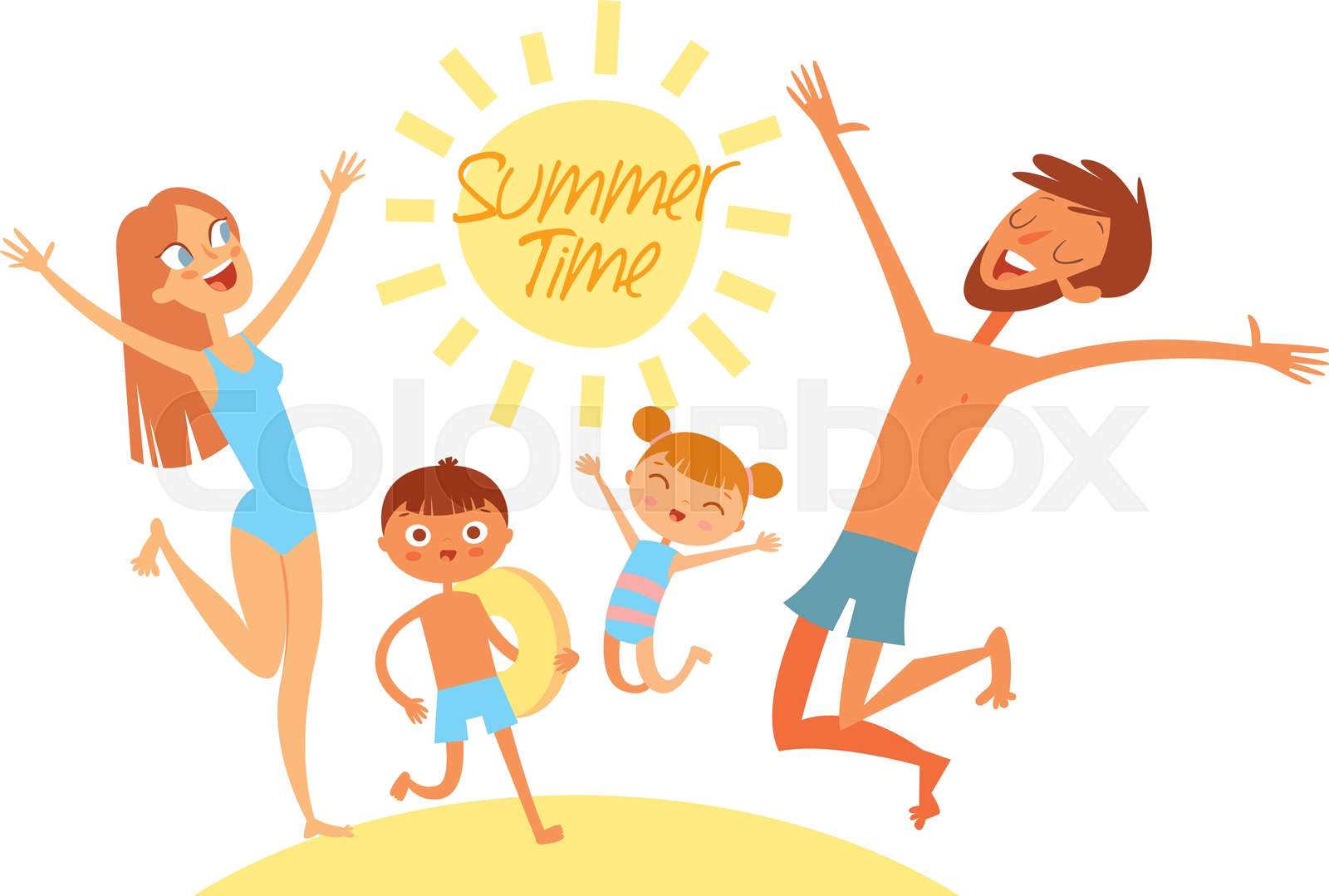 Family Summer Fun Clipart