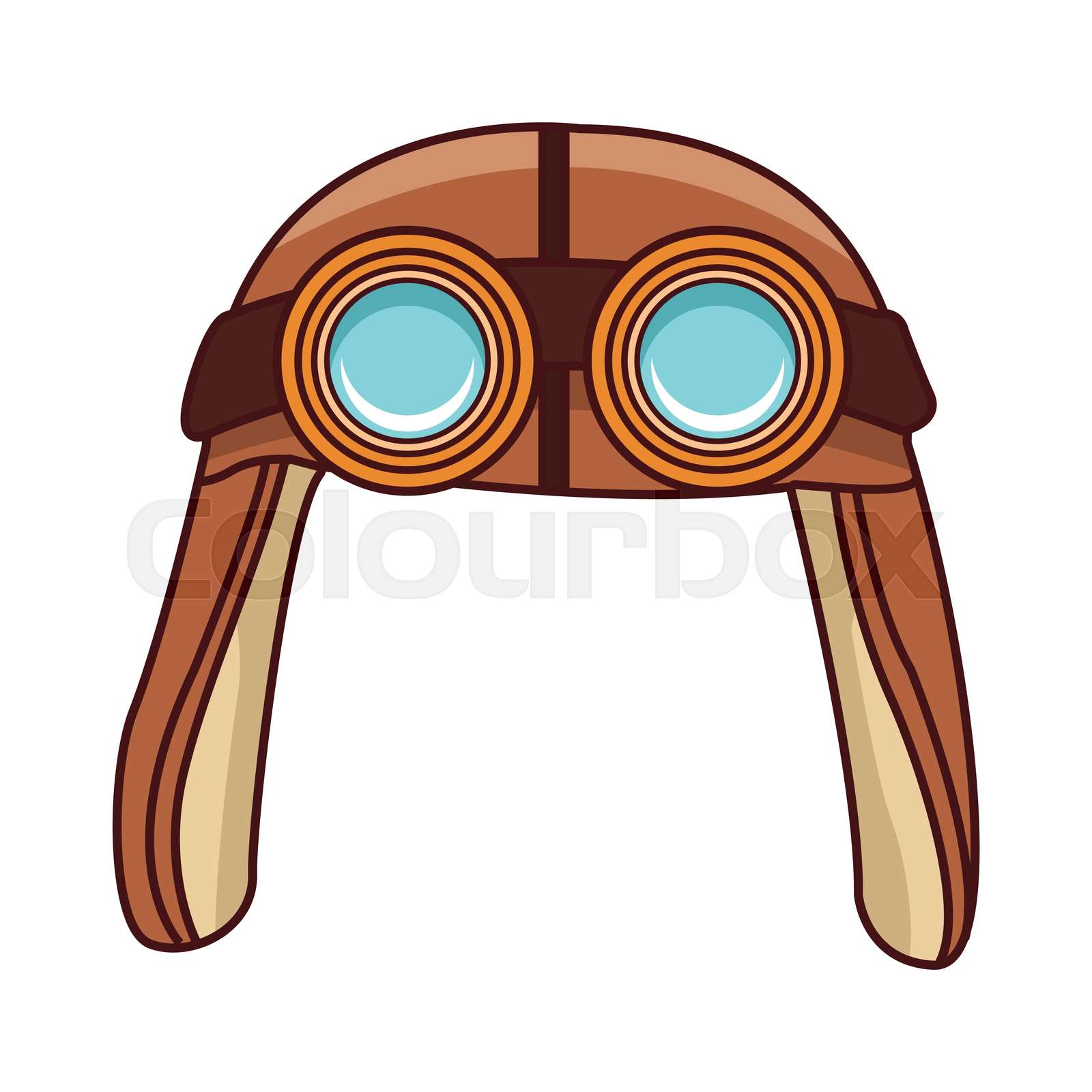 airplane pilot helmet cartoon | Stock vector | Colourbox