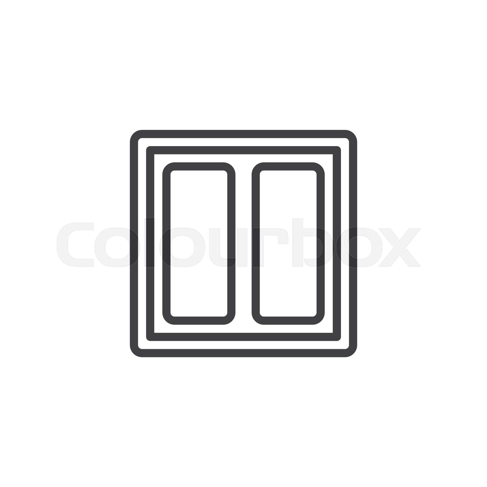 Electric light switch outline icon | Stock vector | Colourbox