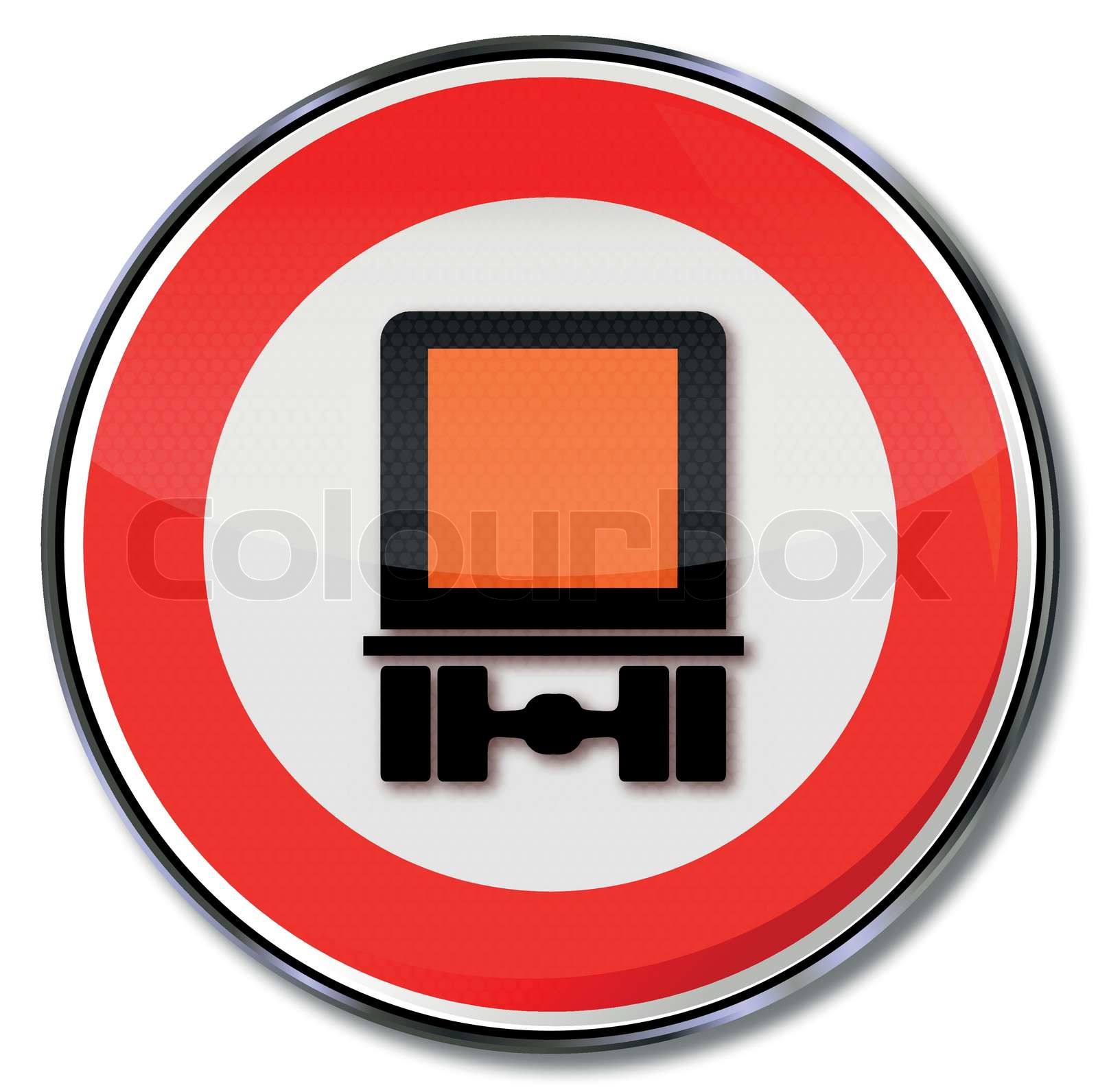 Traffic sign transport hazardous materials | Stock vector | Colourbox