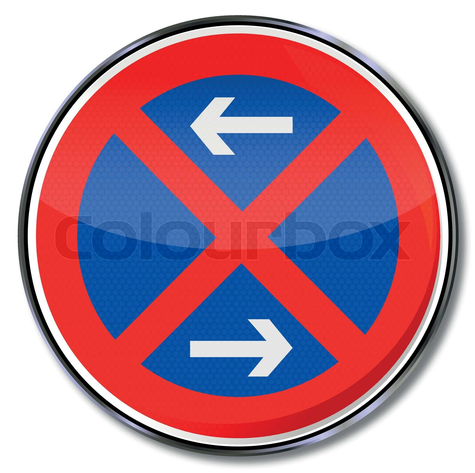 Verkehrsschild Parkverbot | Stock-Vektor | Colourbox