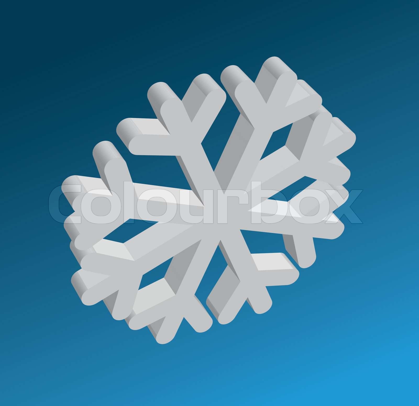 3D Snowflake | Stock vector | Colourbox