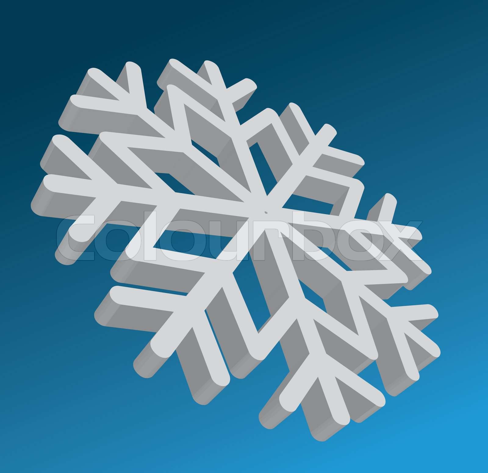 3D Snowflake | Stock vector | Colourbox
