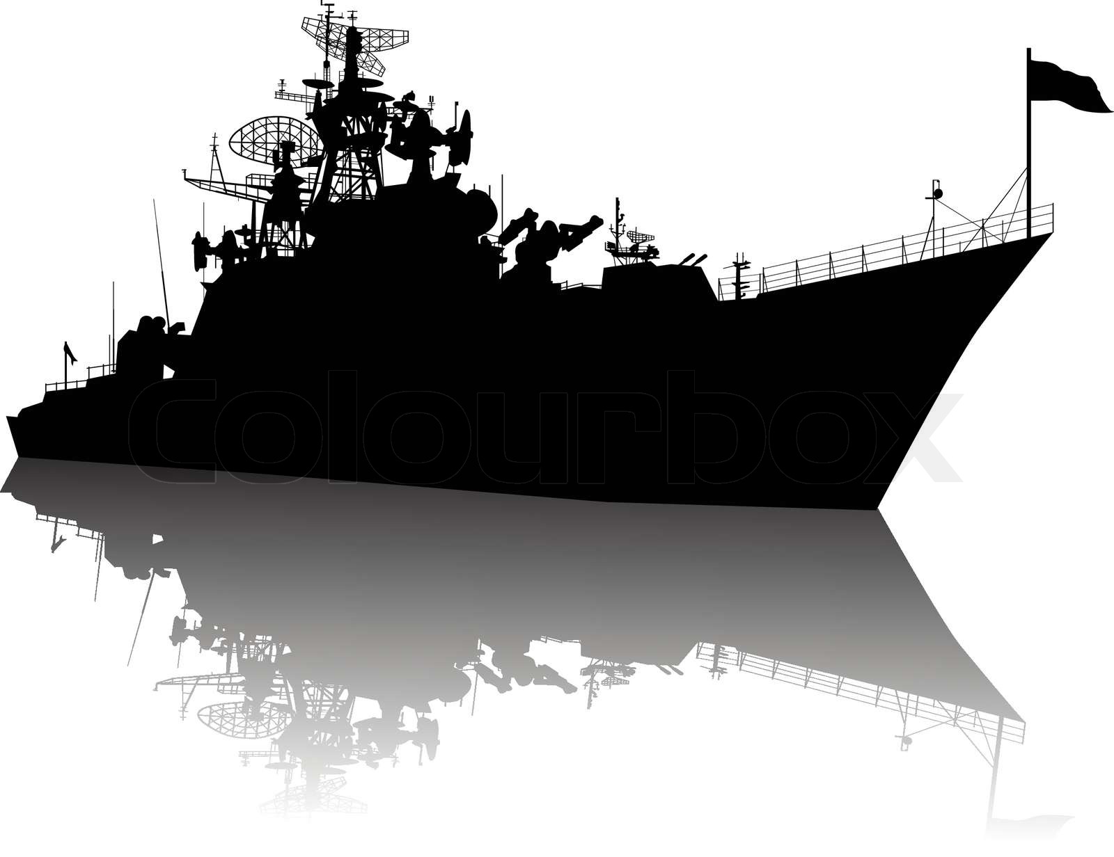 Hohe detaillierte ship silhouette | Stock-Vektor | Colourbox