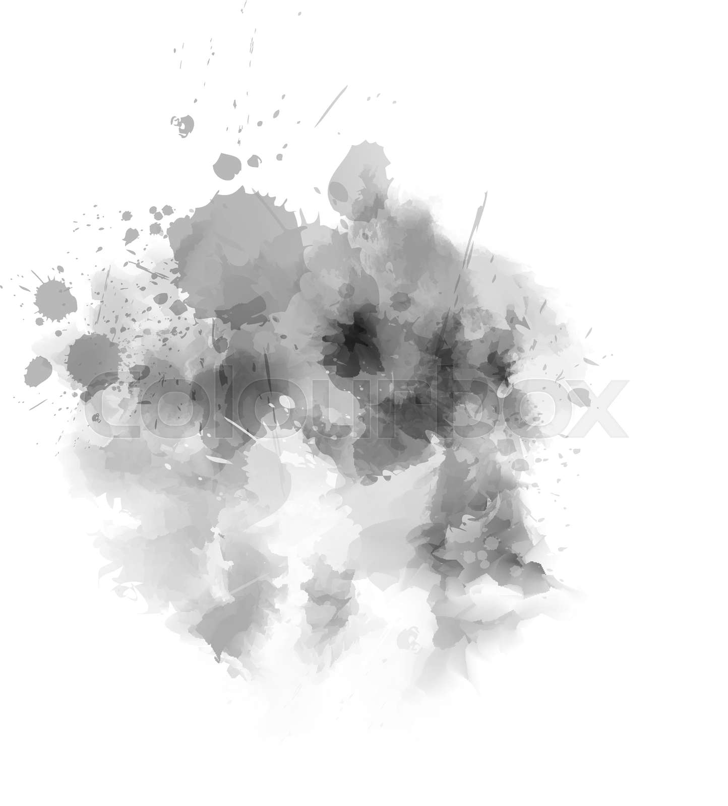 Gray watercolor splash | Stock vector | Colourbox