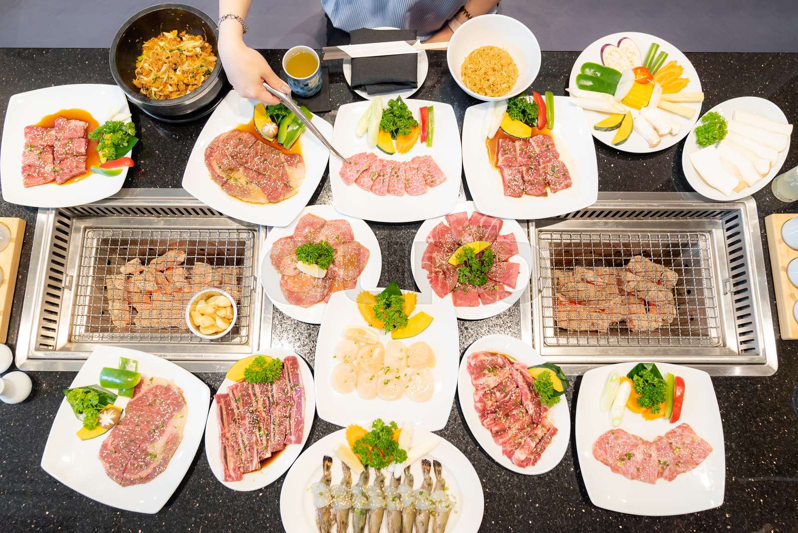 Yakiniku top view | Stock image | Colourbox