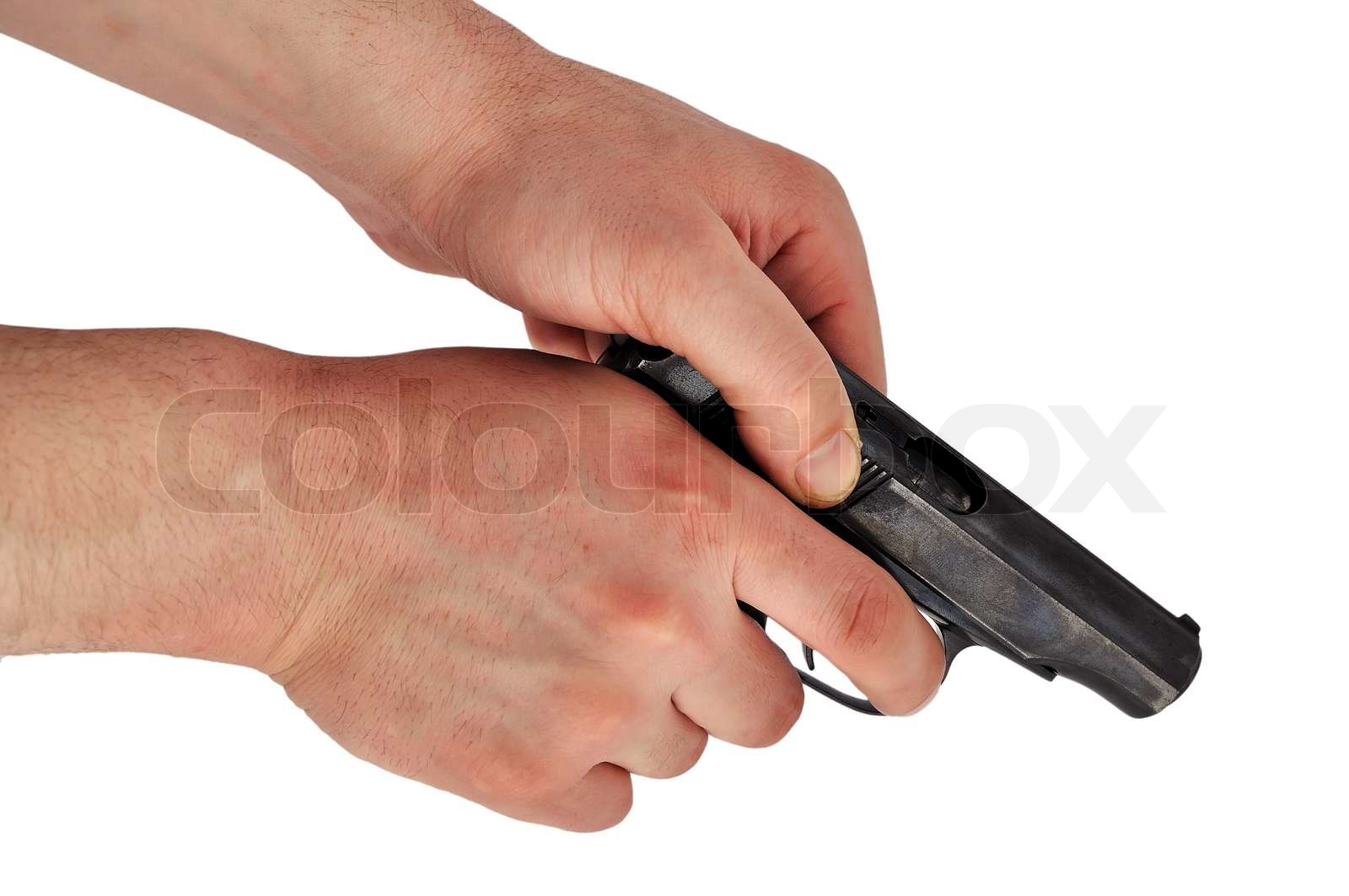 Pistole in der Hand | Stock Bild | Colourbox