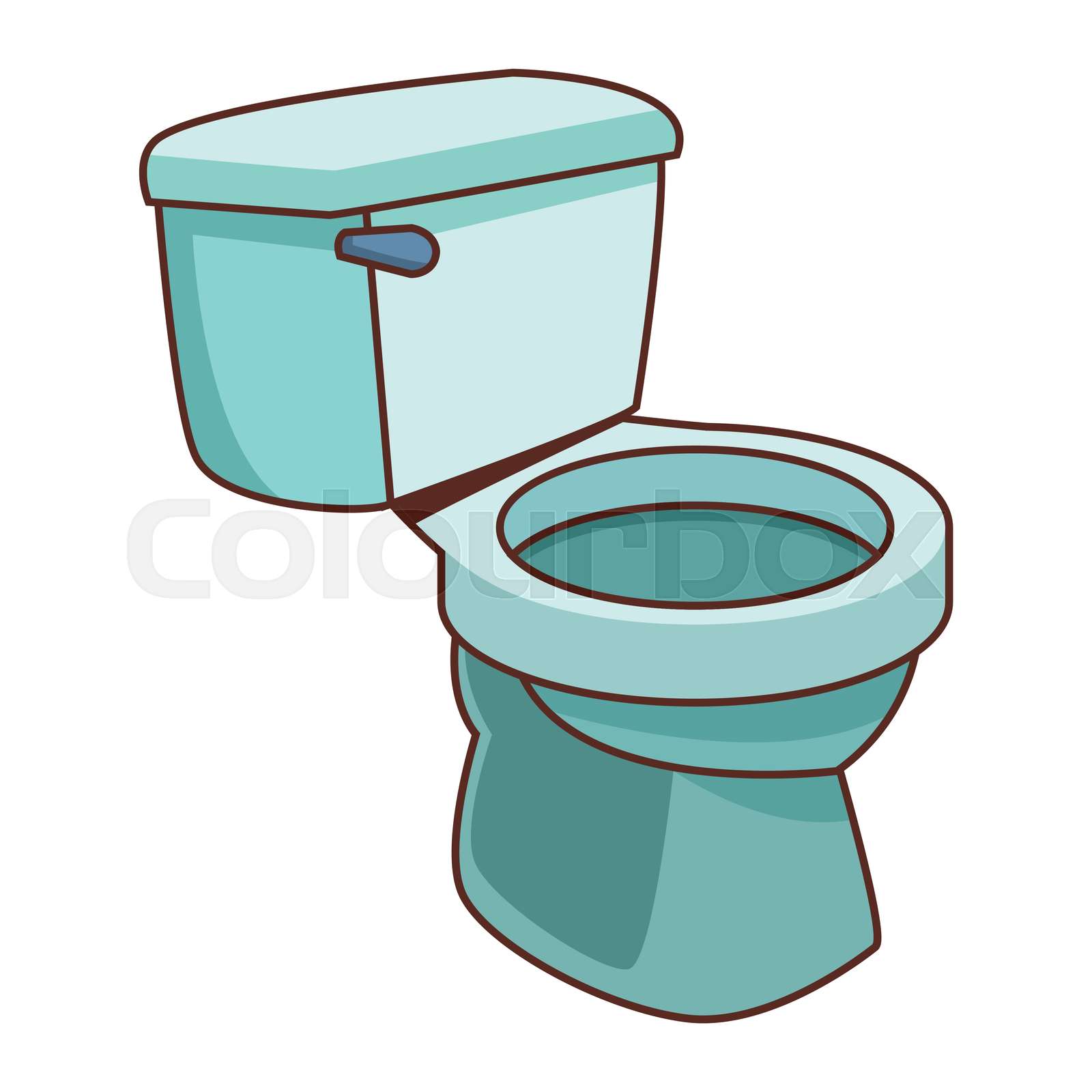 bathroom toilet cartoon | Stock vector | Colourbox