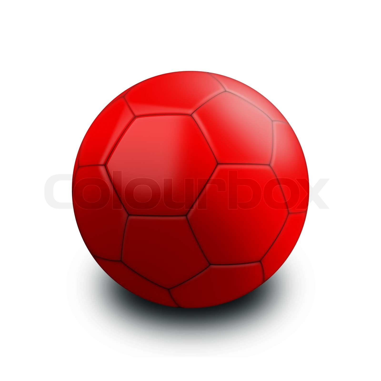 Sports soccer ball colored red | Stock image | Colourbox