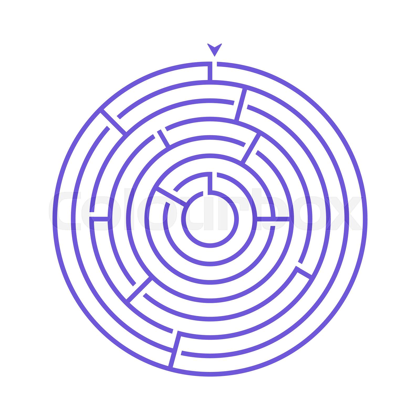 Simple round maze labyrinth game for kids. One of the puzzles from the ...