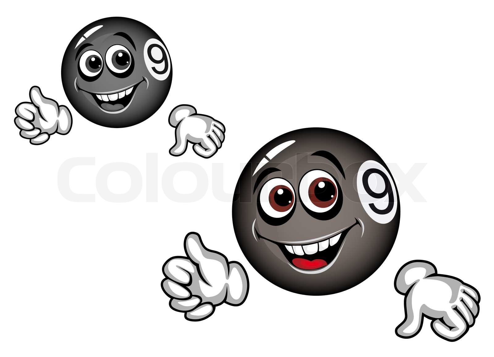 Cartoon billiard ball | Stock image | Colourbox
