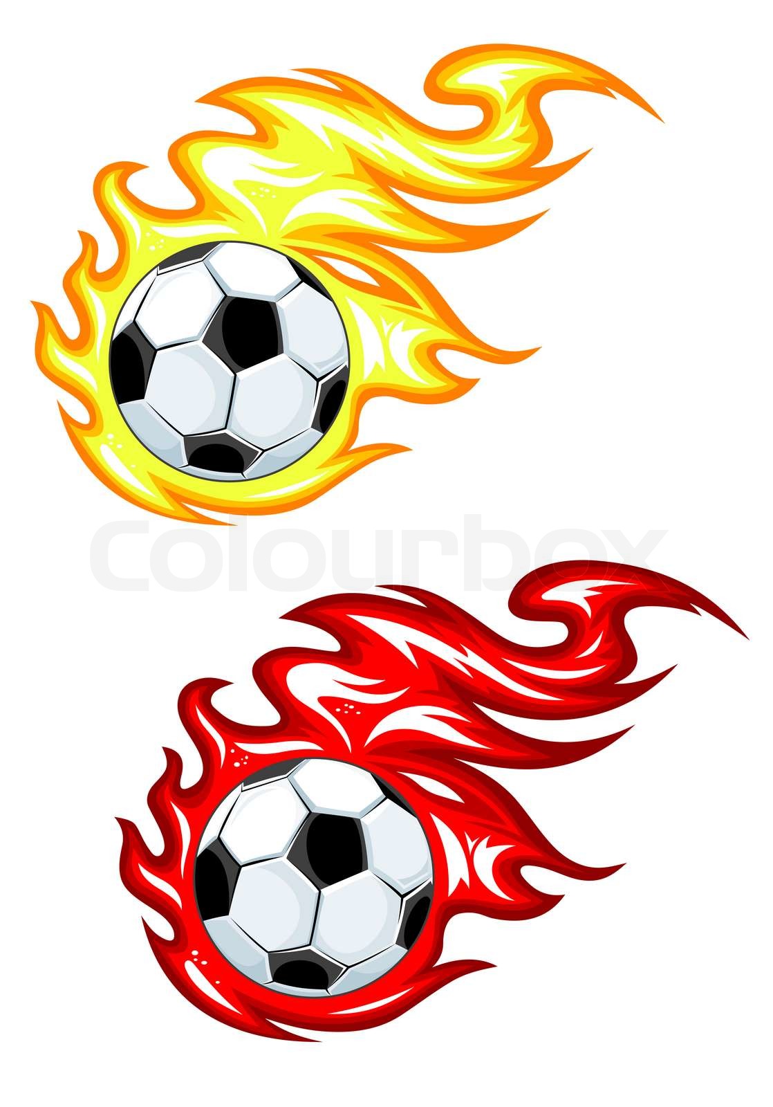 Fodbold bold i brand flammer | Stock foto | Colourbox