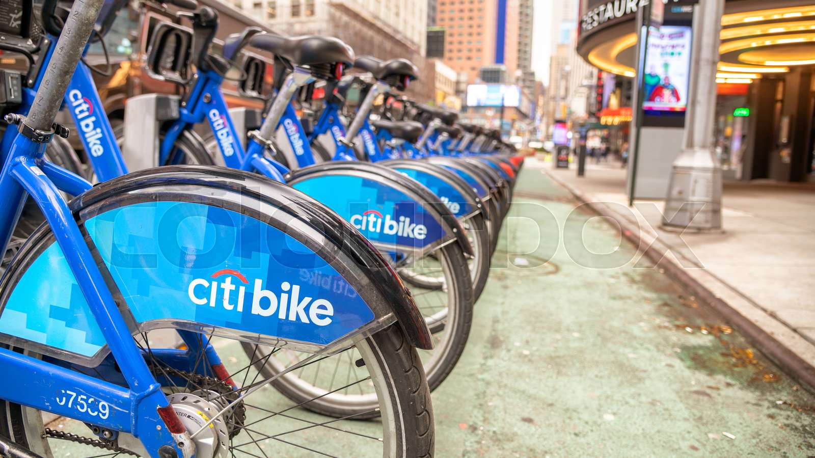 NEW YORK CITY - NOVEMBER 30, 2018: Citibike rental station in Manhattan ...
