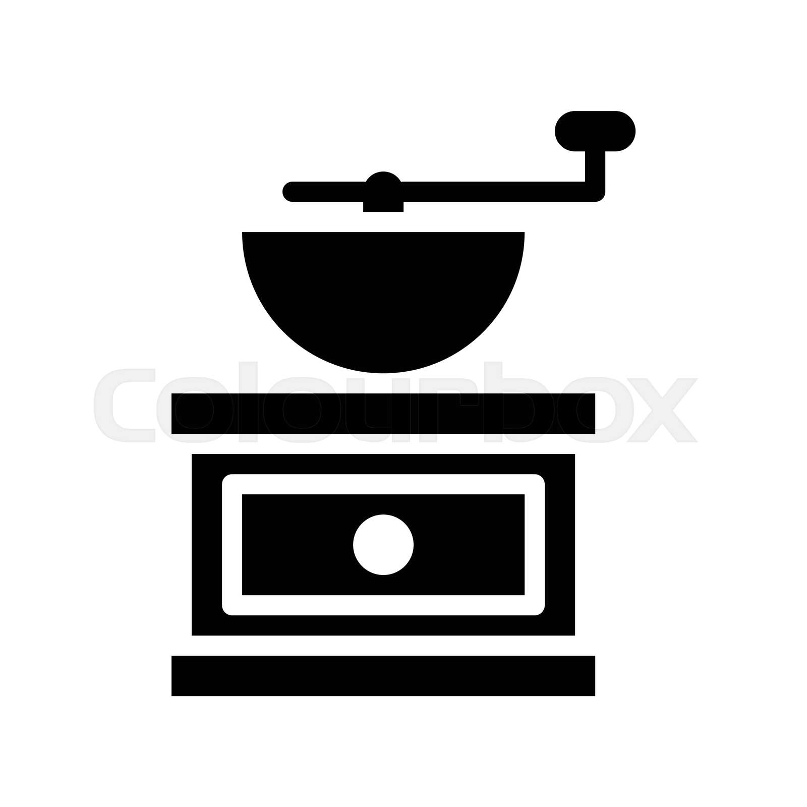 Coffee grinder vector, coffee related solid style | Stock vector ...