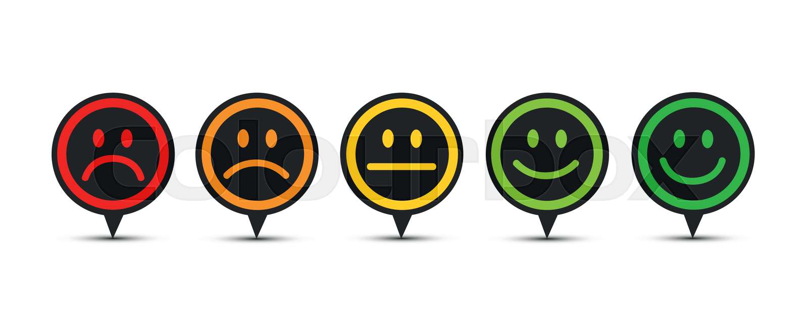 smiley, face, vote | Stock vector | Colourbox