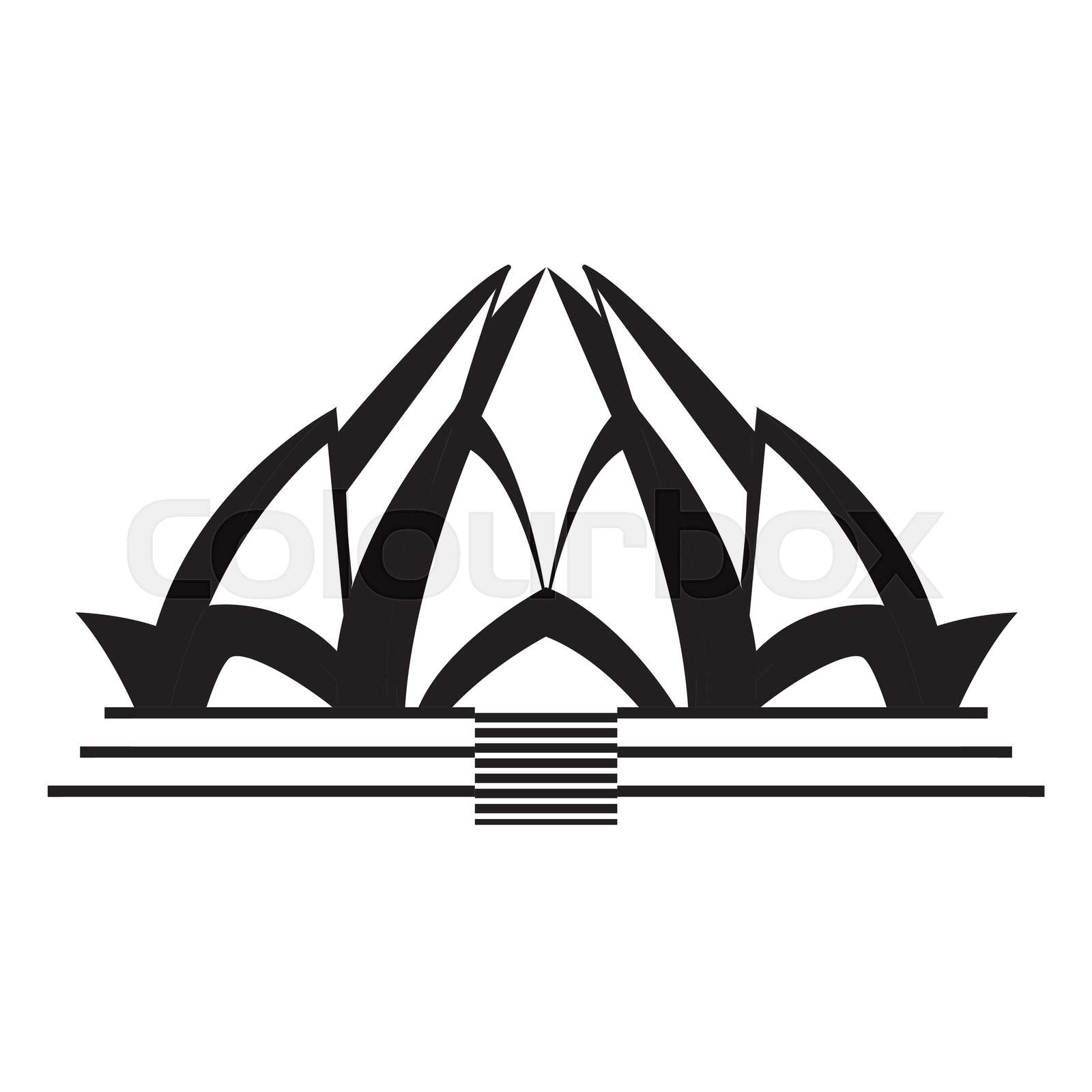 Lotus temple architecture | Stock vector | Colourbox