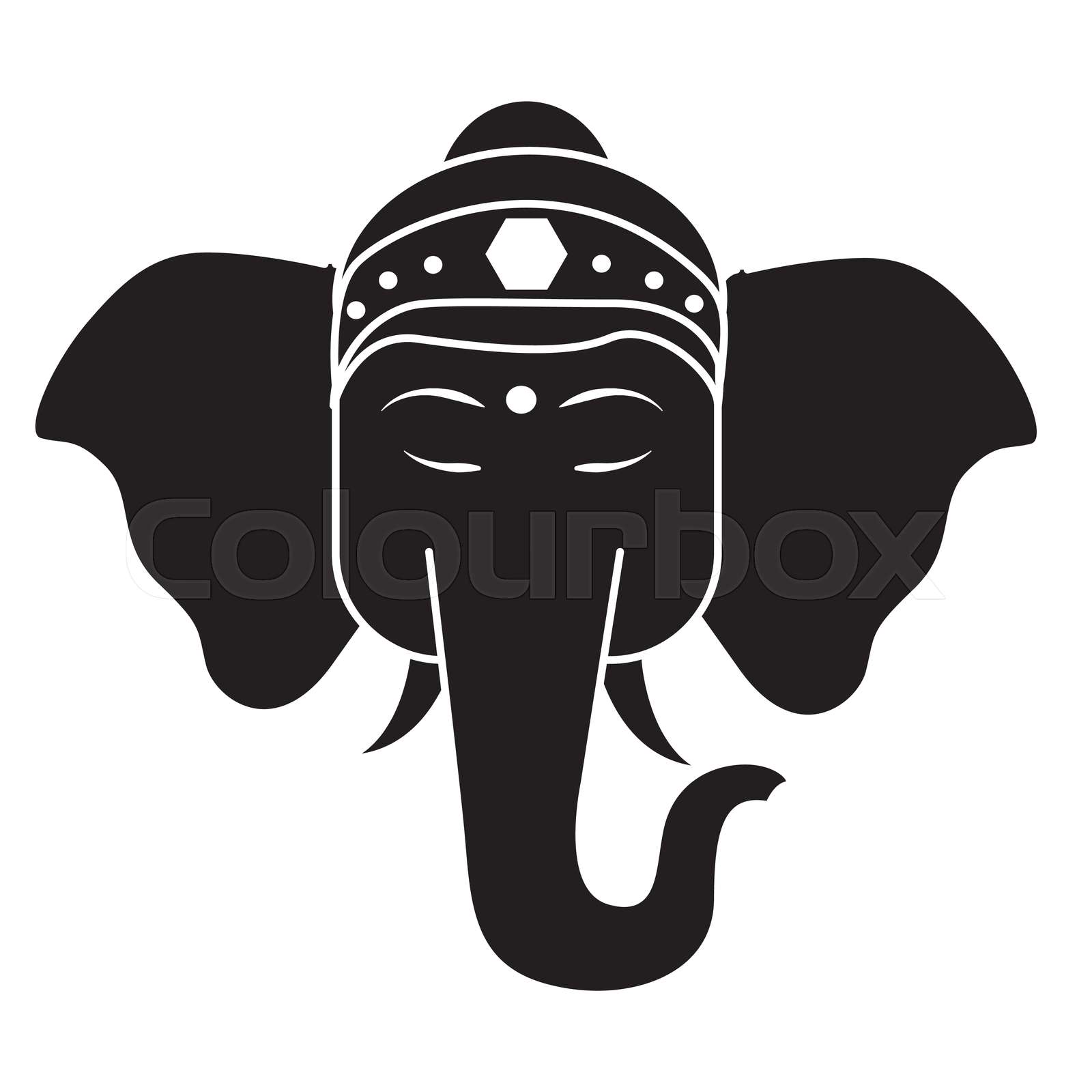Sacred elephant india | Stock vector | Colourbox