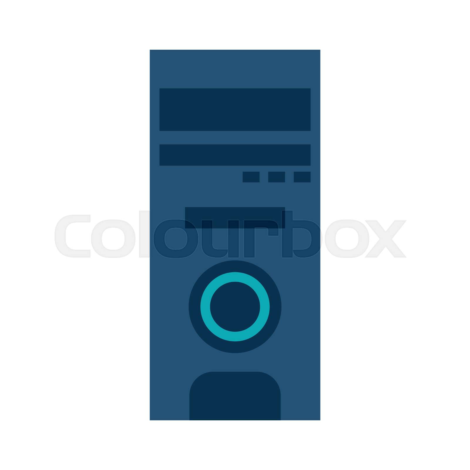 cpu tower icon image | Stock vector | Colourbox
