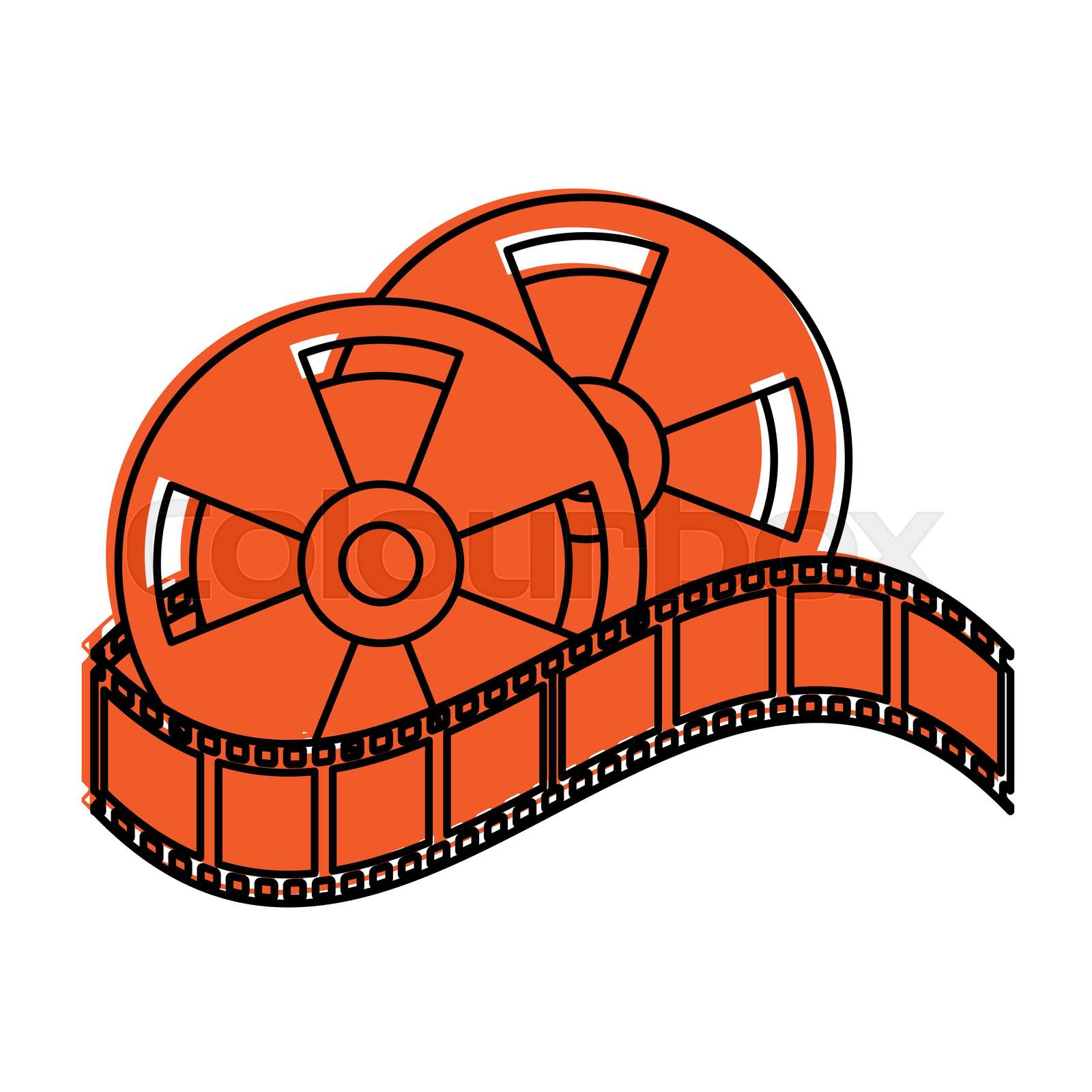 tape reels icon image | Stock vector | Colourbox