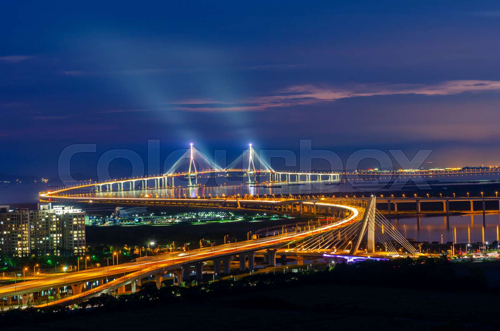incheon bridge,South Korea. | Stock image | Colourbox