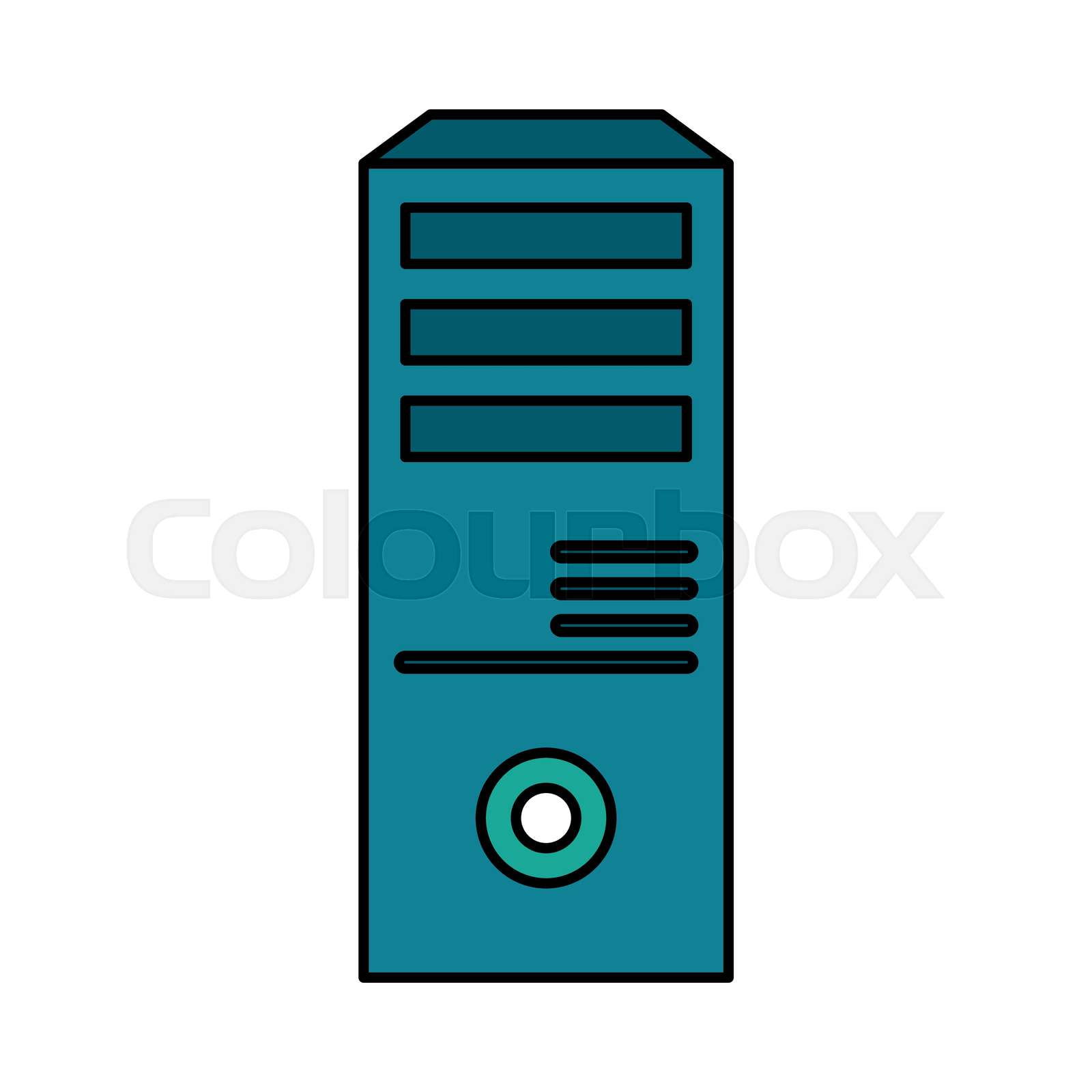 cpu tower icon image | Stock vector | Colourbox