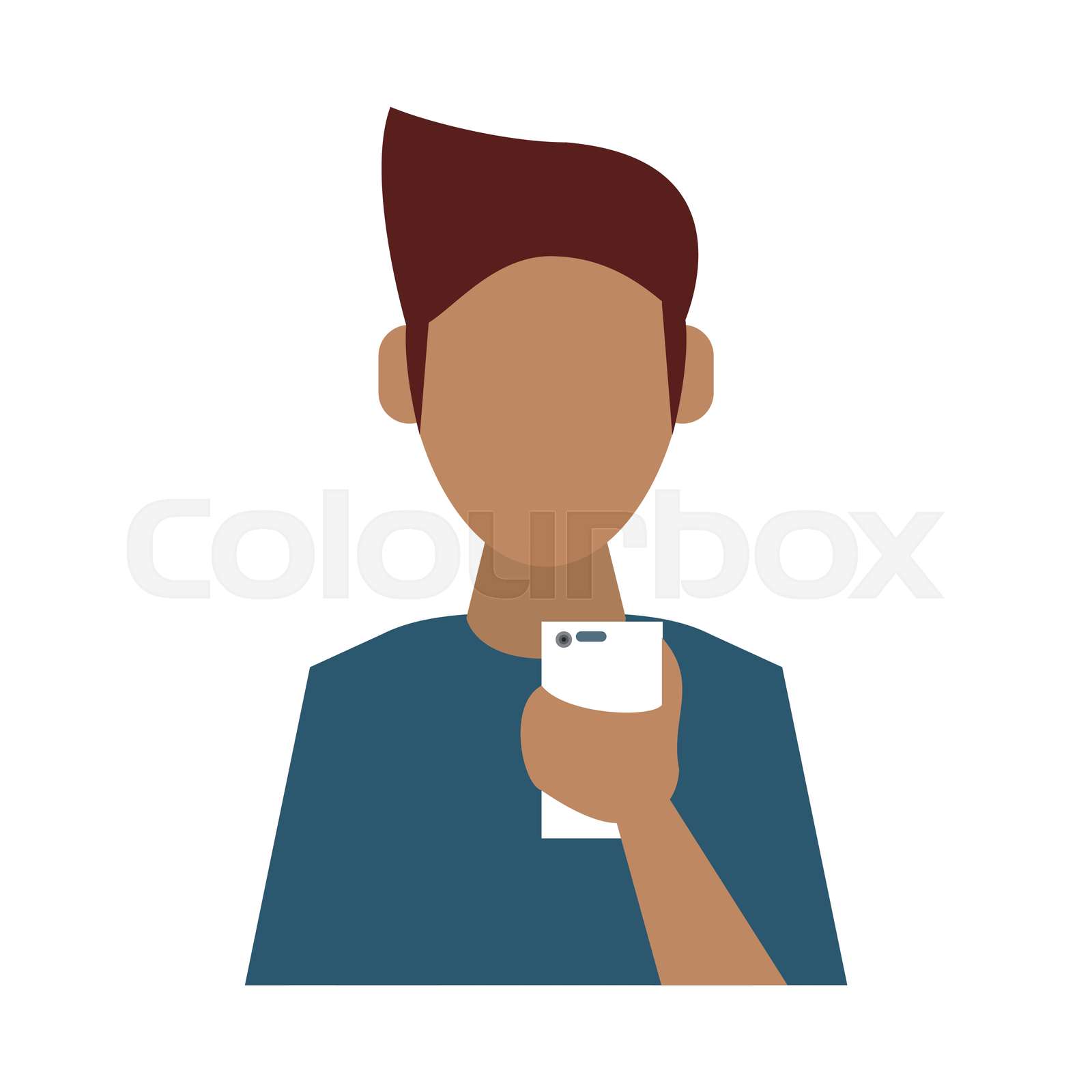 person using cellphone icon image | Stock vector | Colourbox