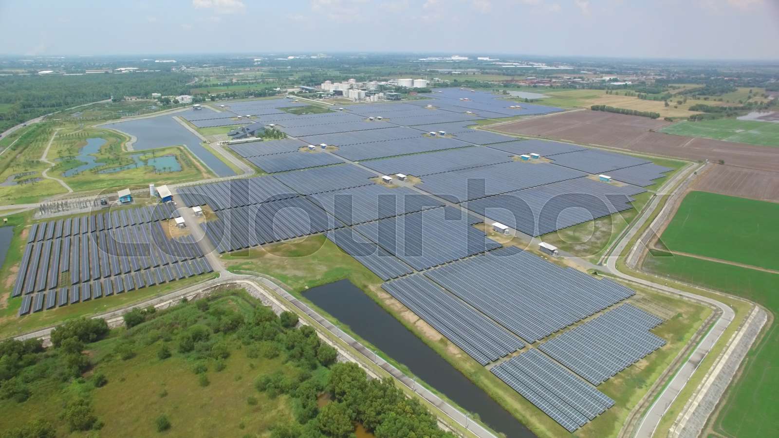 Solar cell farm | Stock image | Colourbox