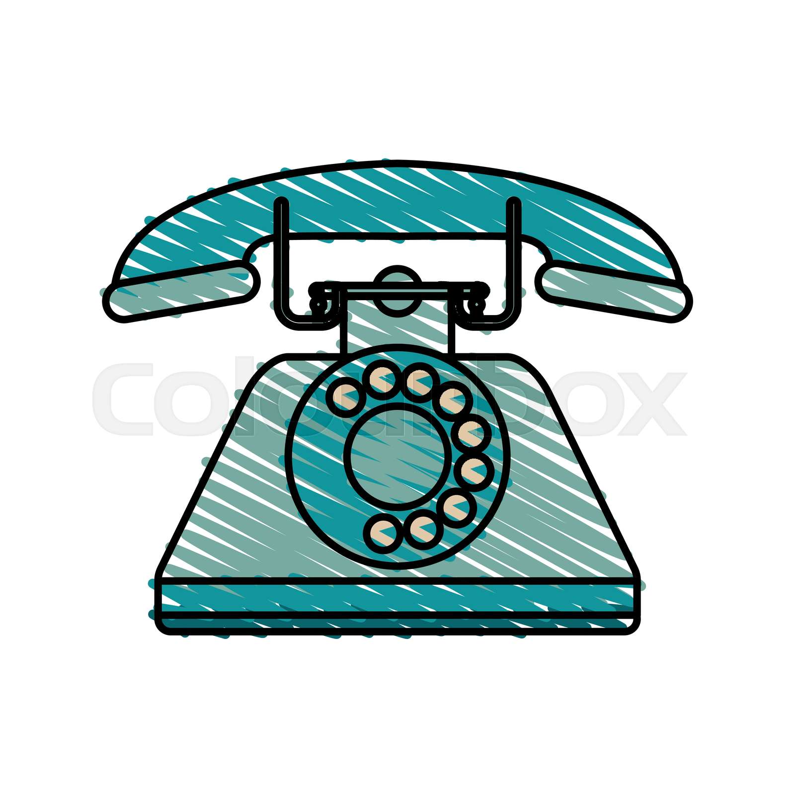 Isolated retro phone design | Stock vector | Colourbox