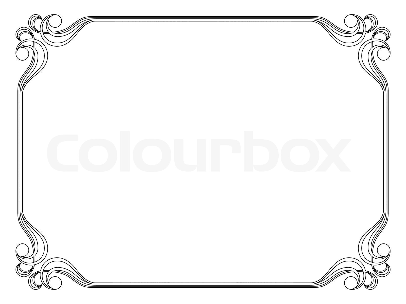 simple ornamental decorative frame | Stock vector | Colourbox