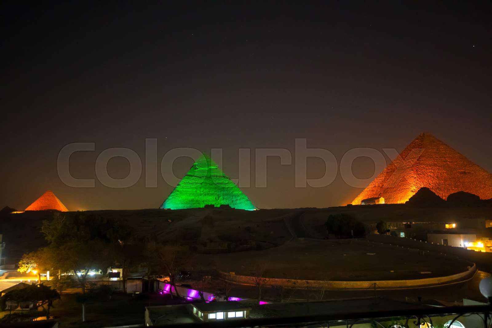 The Great pyramid at night | Stock image | Colourbox