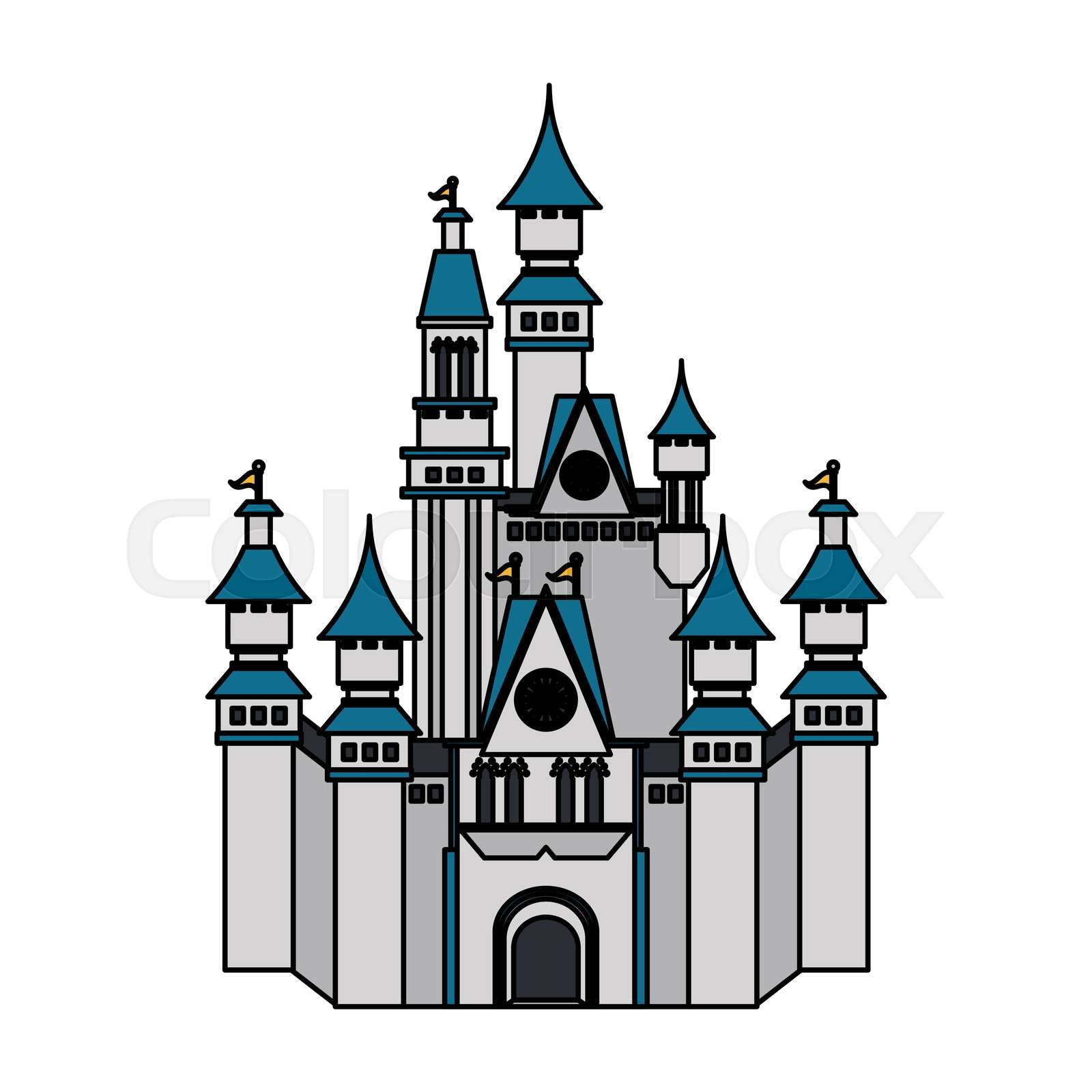 white castle icon image | Stock vector | Colourbox