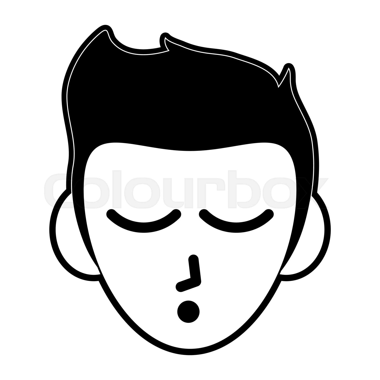 man sleeping face sleep related icon image | Stock vector | Colourbox