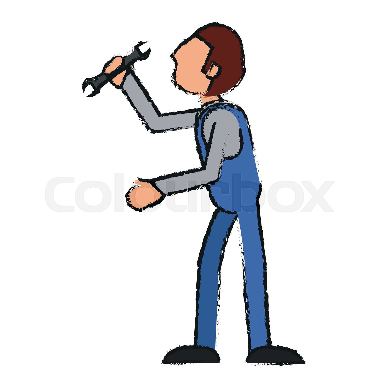 Mechanic worker cartoon | Stock vector | Colourbox