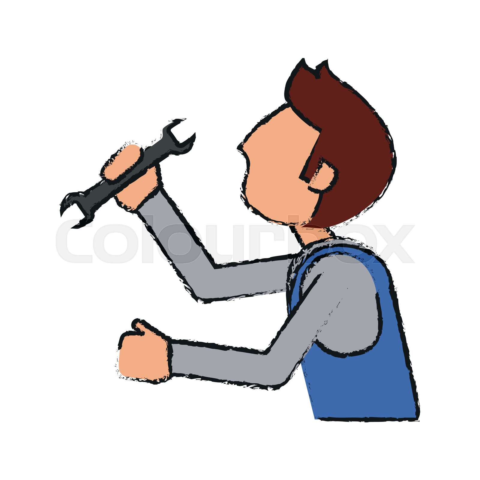 Mechanic worker cartoon | Stock vector | Colourbox