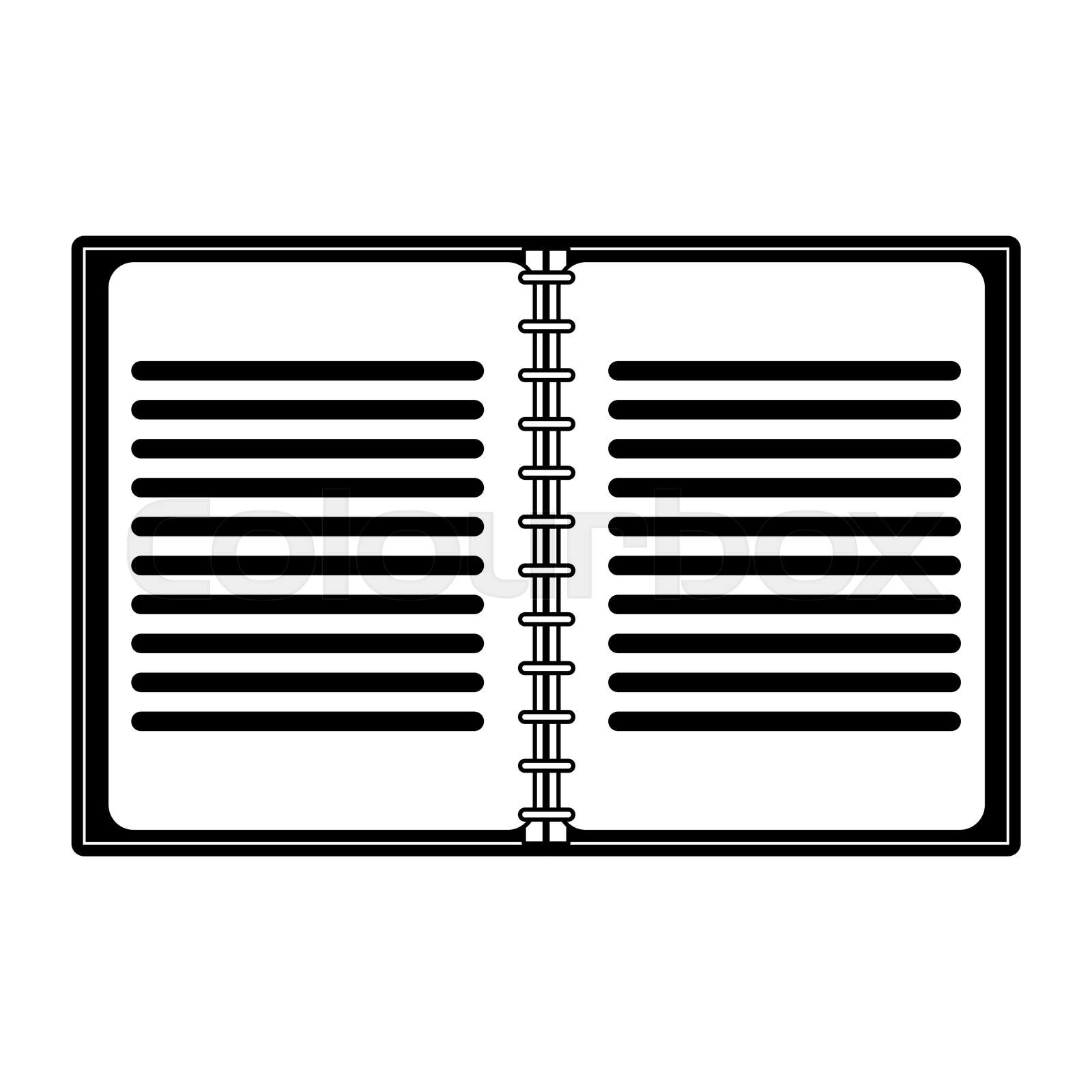 open notebook icon image | Stock vector | Colourbox