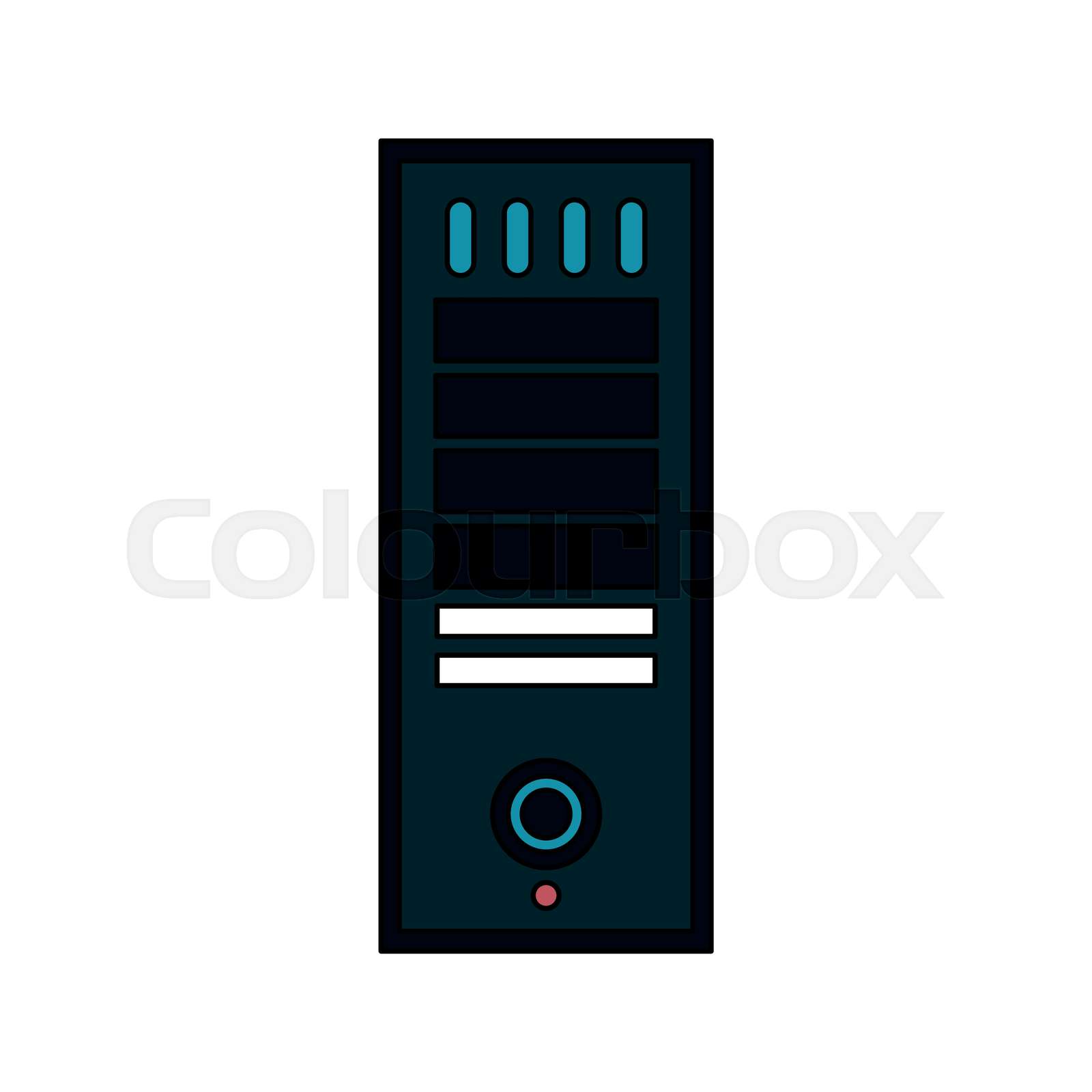 cpu tower icon image | Stock vector | Colourbox