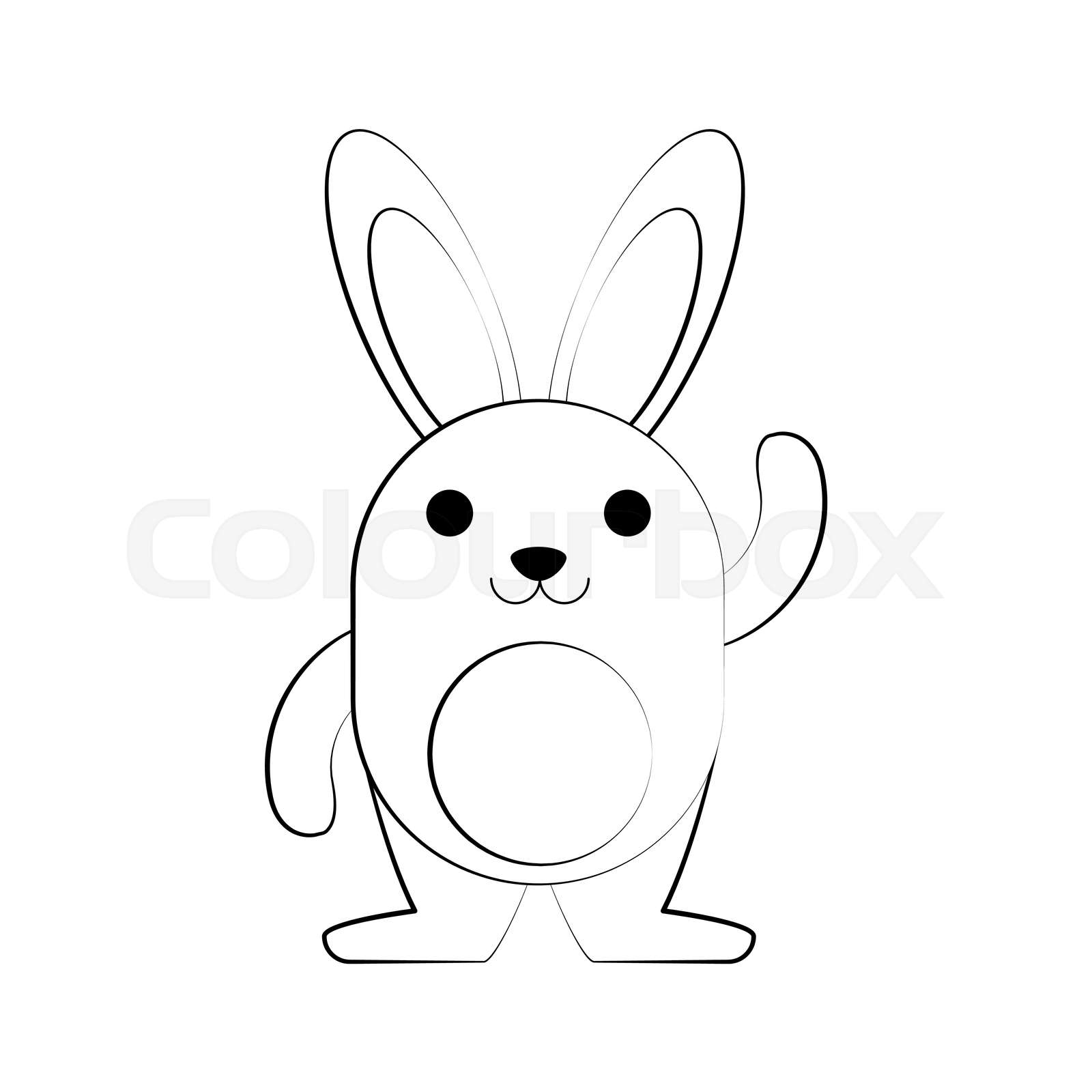 pet rabbit smiling | Stock vector | Colourbox