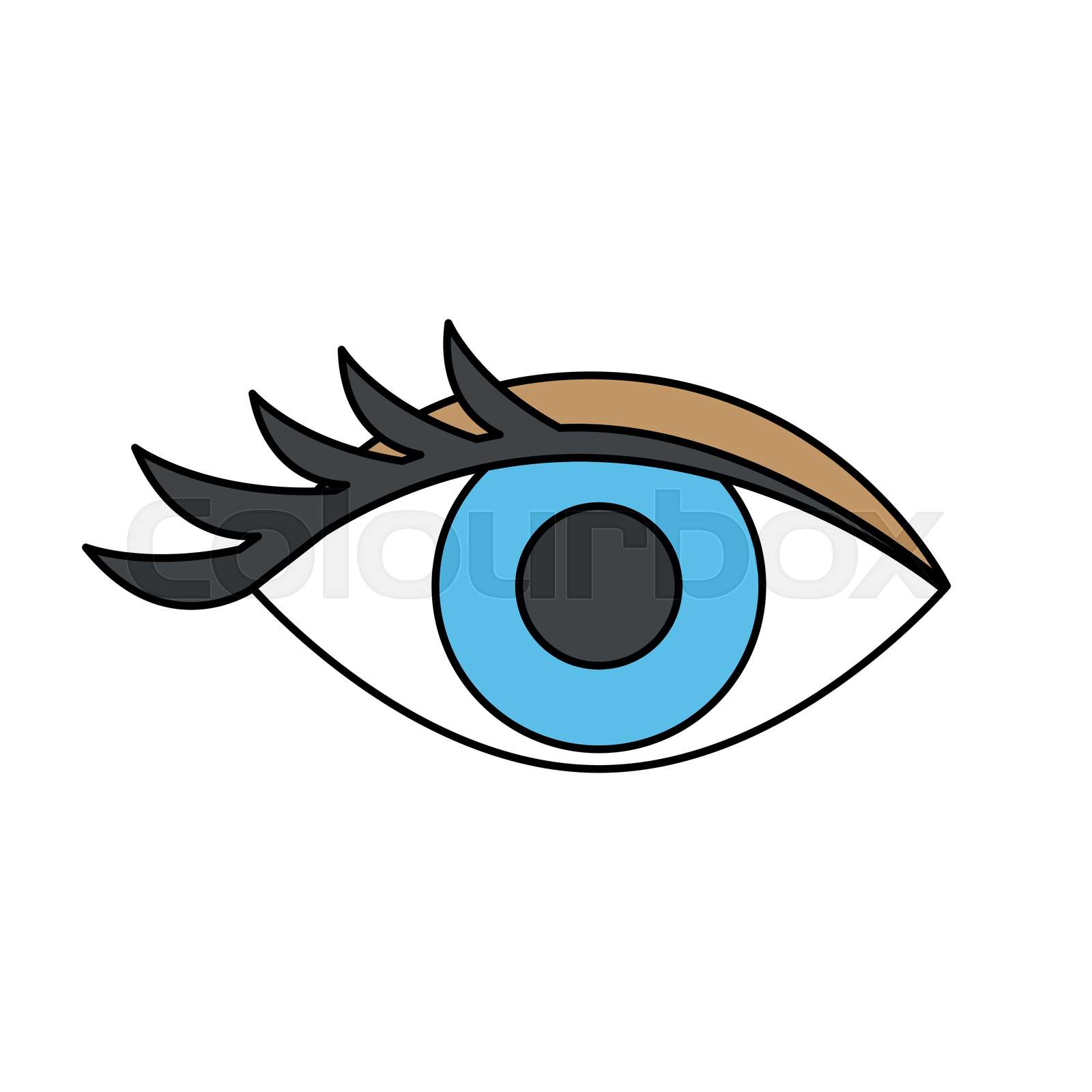 single eye icon image | Stock vector | Colourbox
