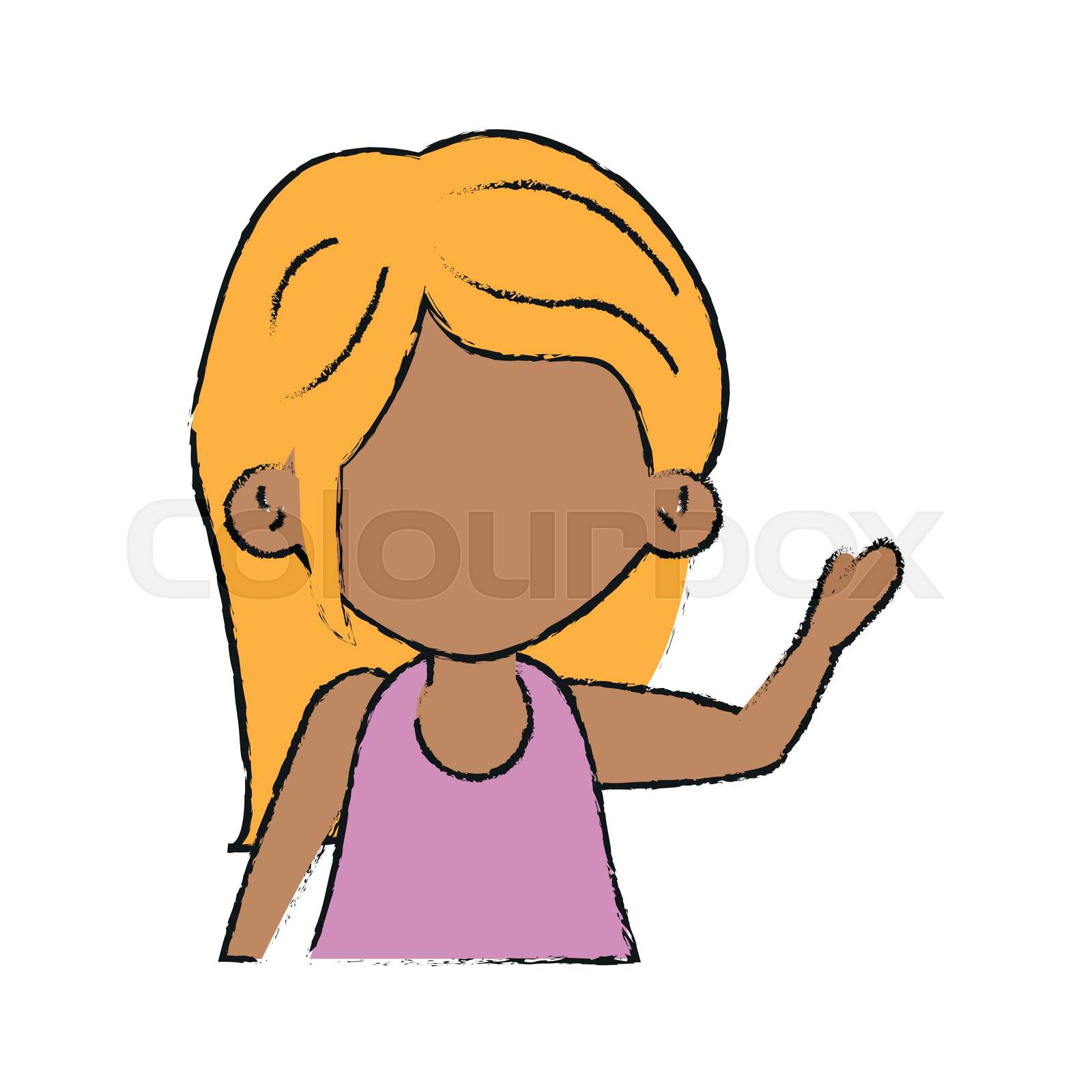 Kid girl faceless | Stock vector | Colourbox
